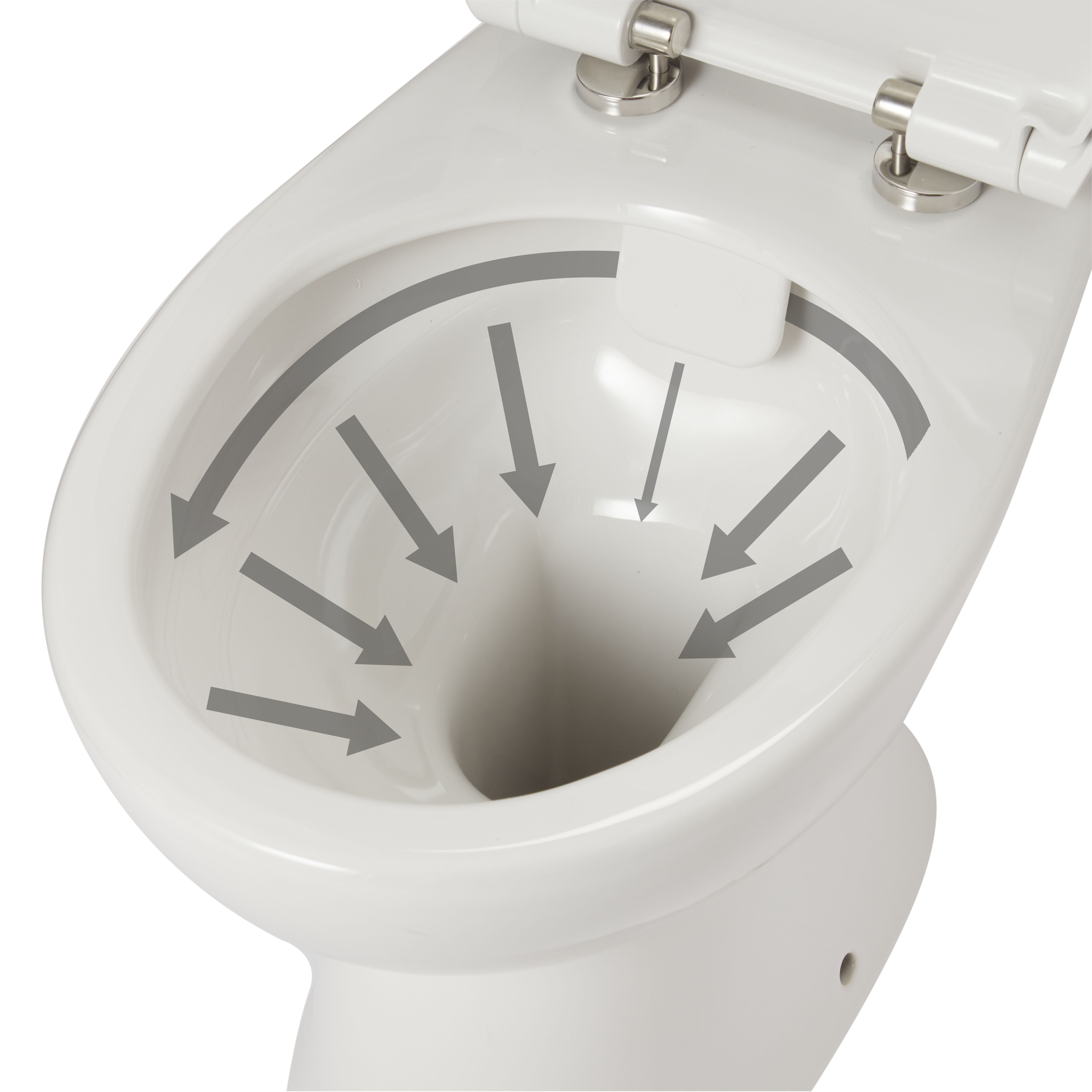 GoodHome White Close-coupled Floor-mounted Toilet & full pedestal basin ...