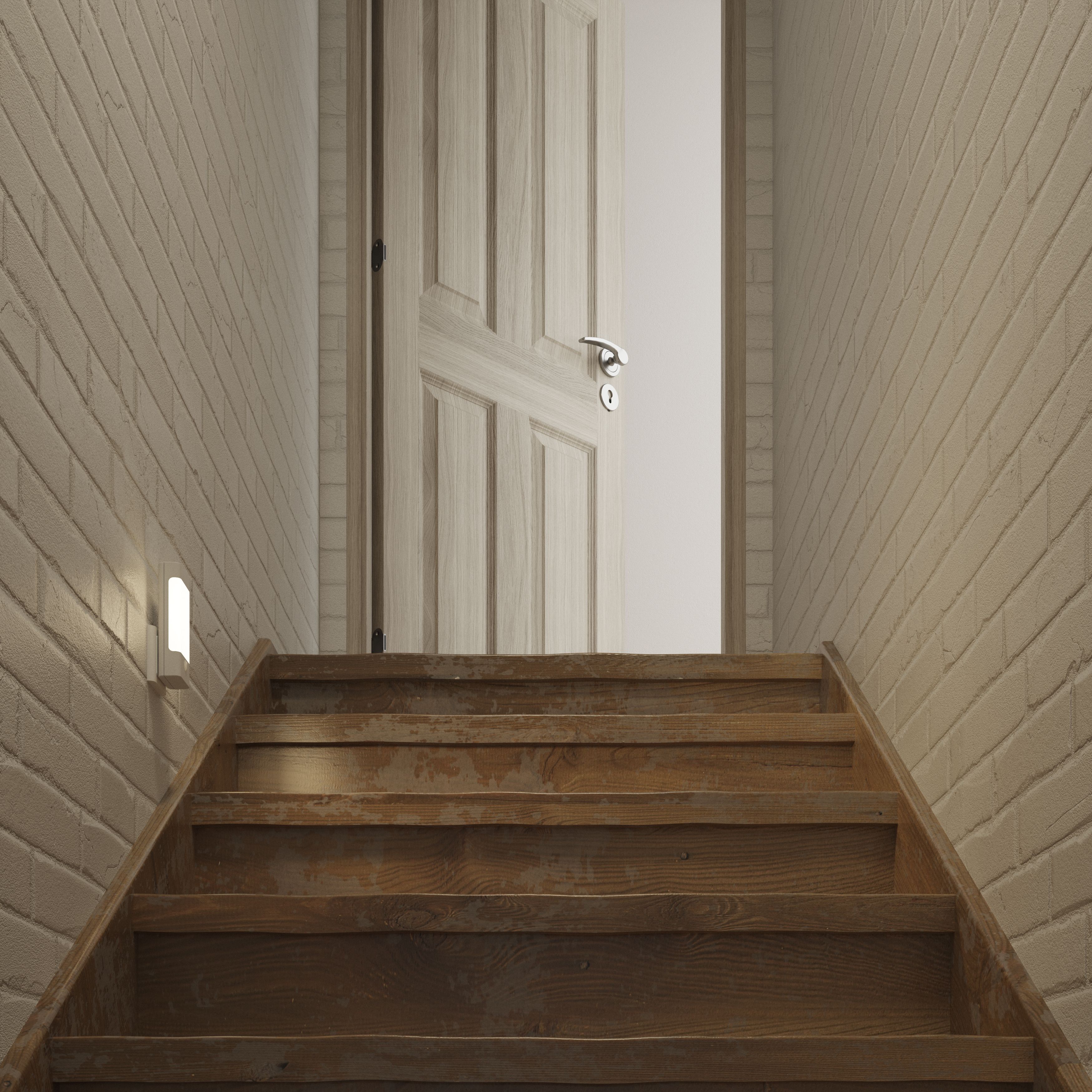 GoodHome White Rectangle design LED Sensor night light