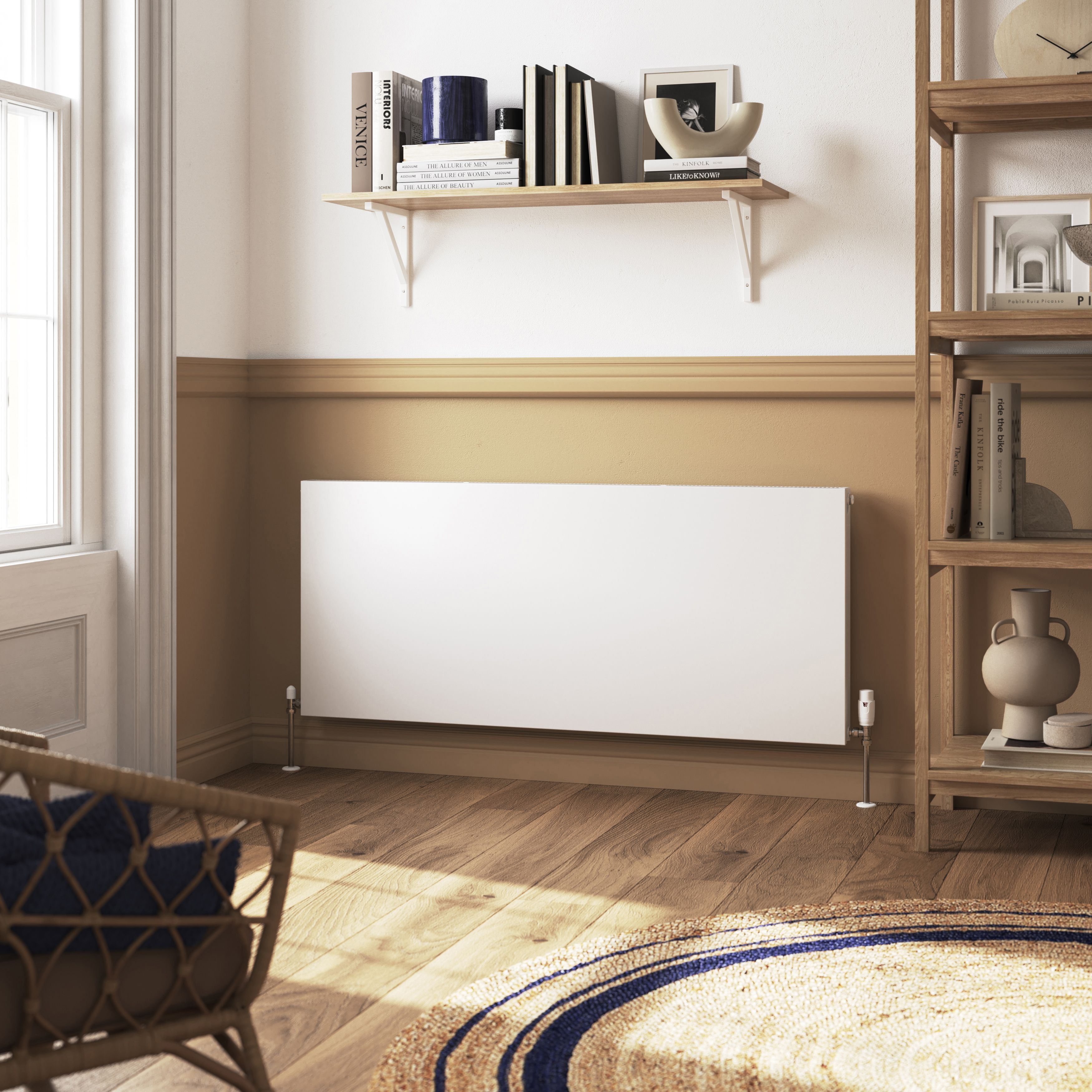 GoodHome White Type 11 Single Panel Radiator, (W)1400mm x (H)600mm