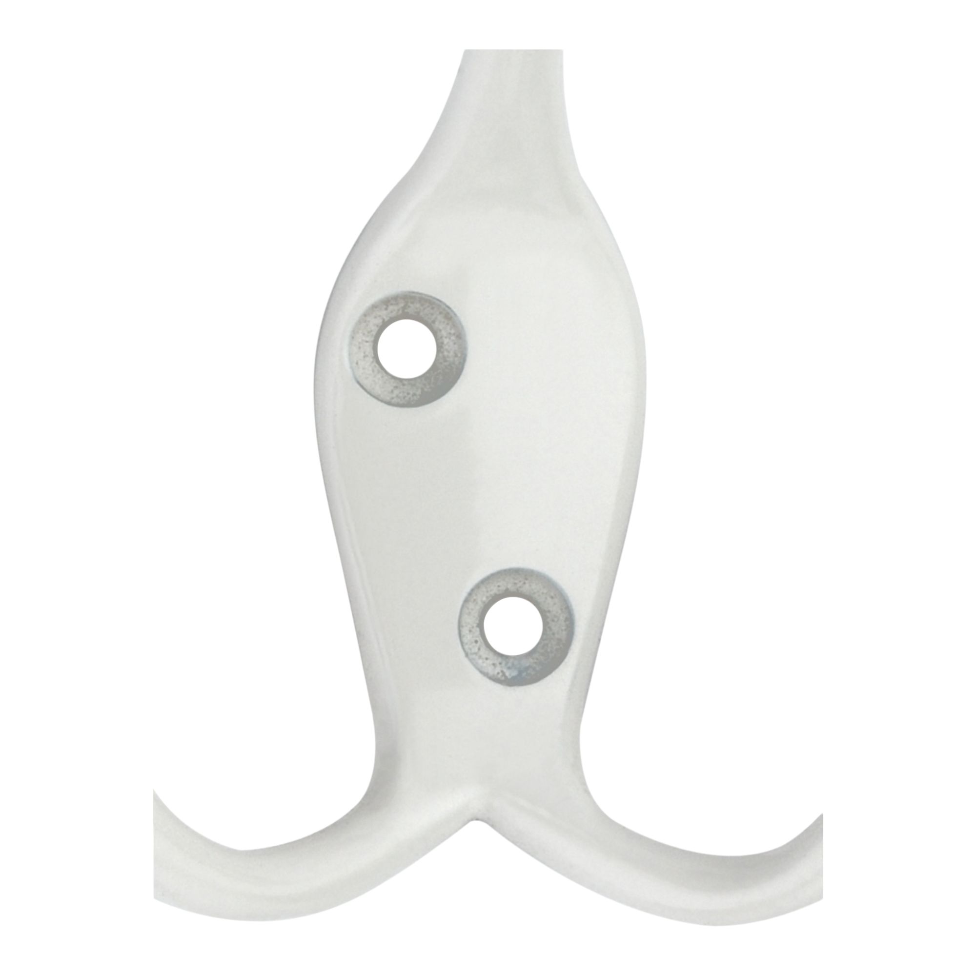 GoodHome White Zinc alloy Wall-mounted Single Hook (H)37.9mm (D)46mm
