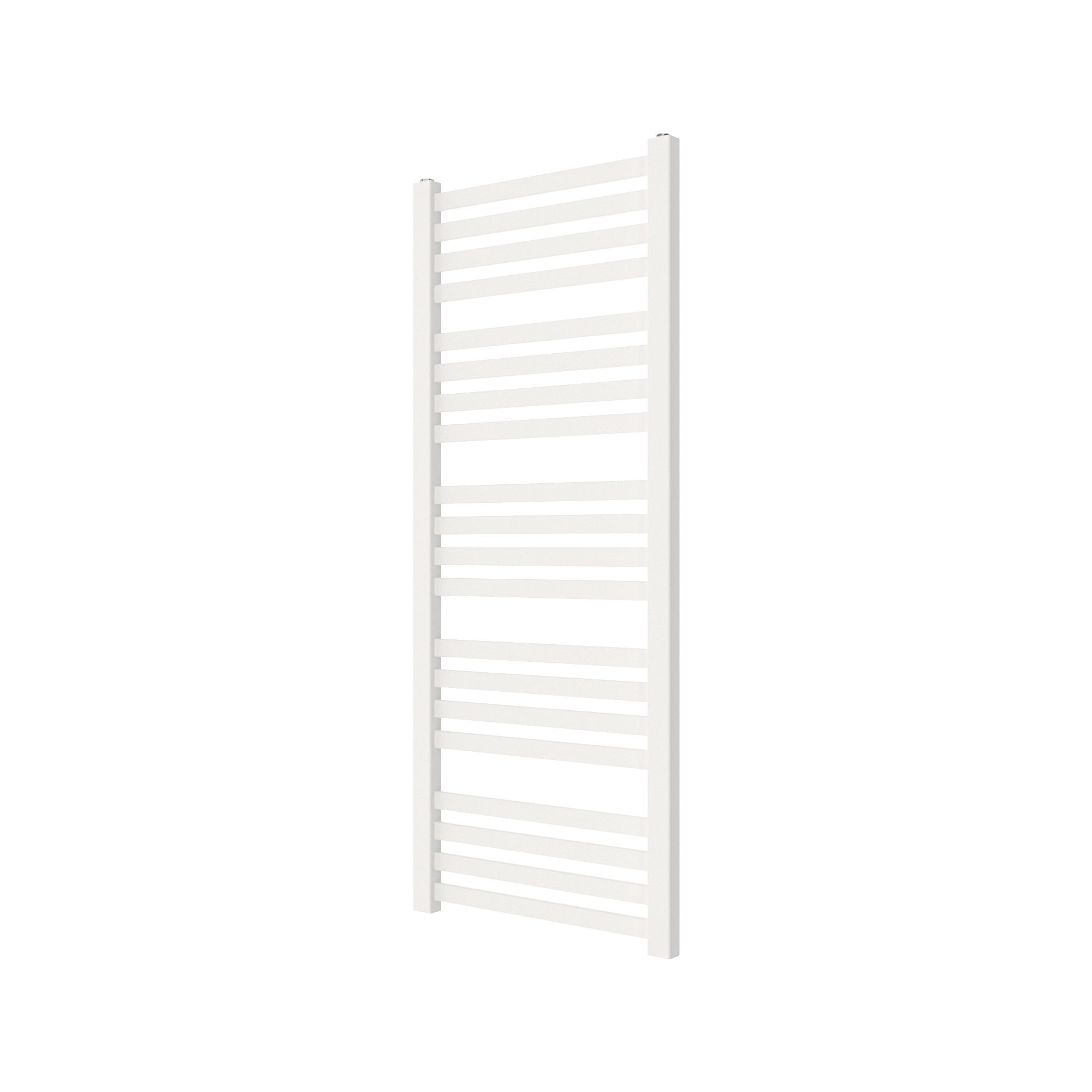GoodHome Wolfsbane Vertical Towel radiator, White (W)500mm (H)1200mm ...