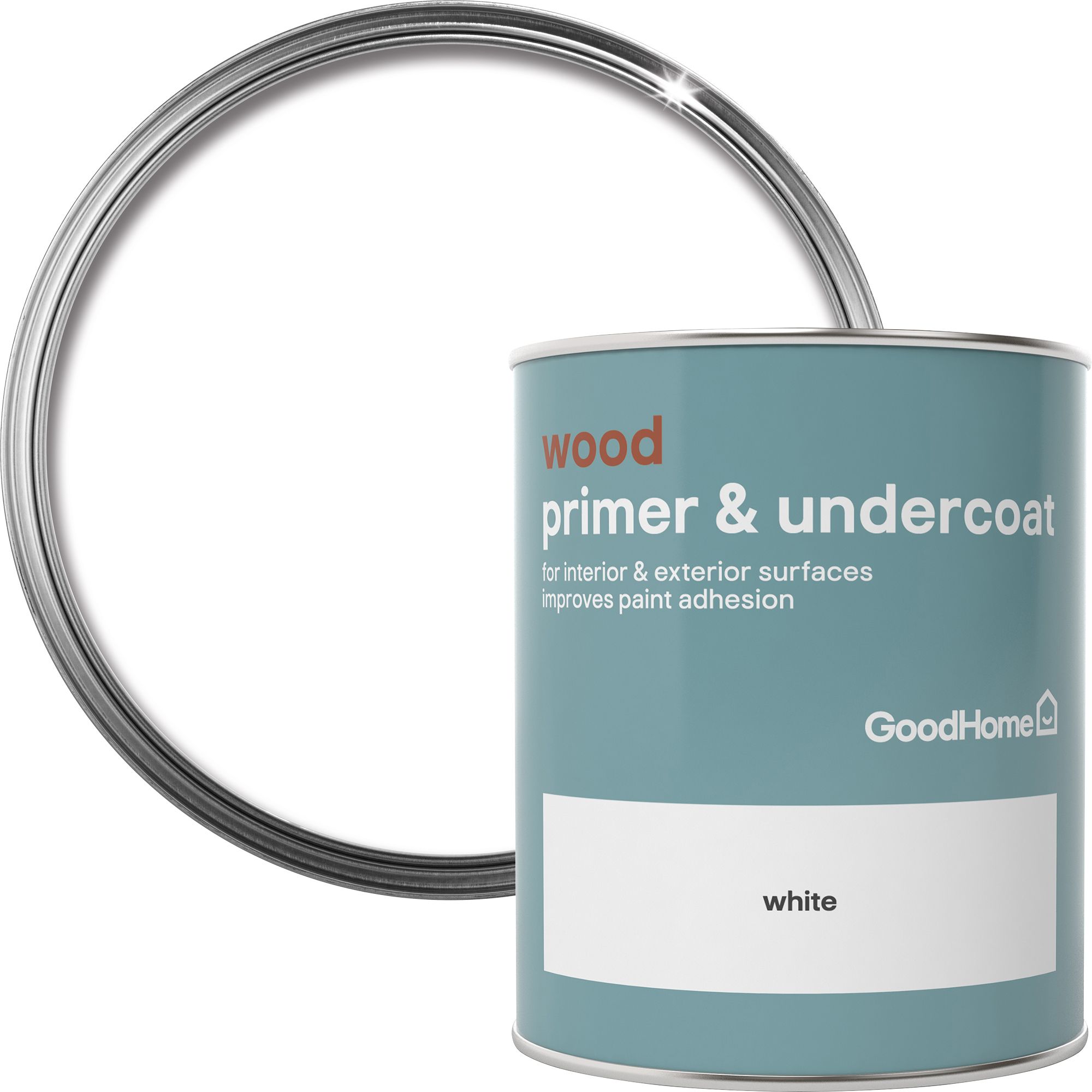 GoodHome Wood White Multi-surface Wood Primer & undercoat, 750ml | DIY ...
