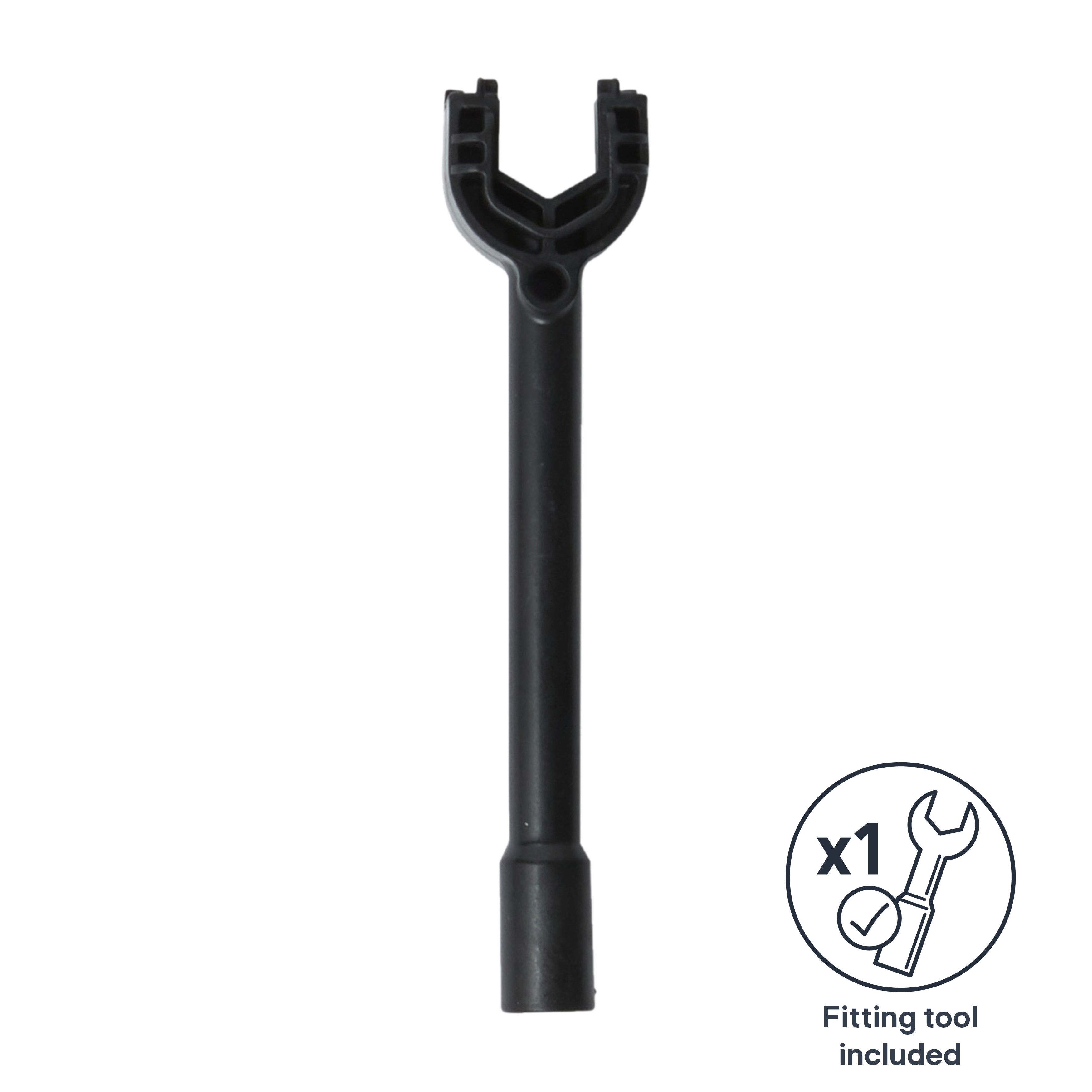 GoodHome Zatar Black Chrome effect Kitchen Spring neck Tap