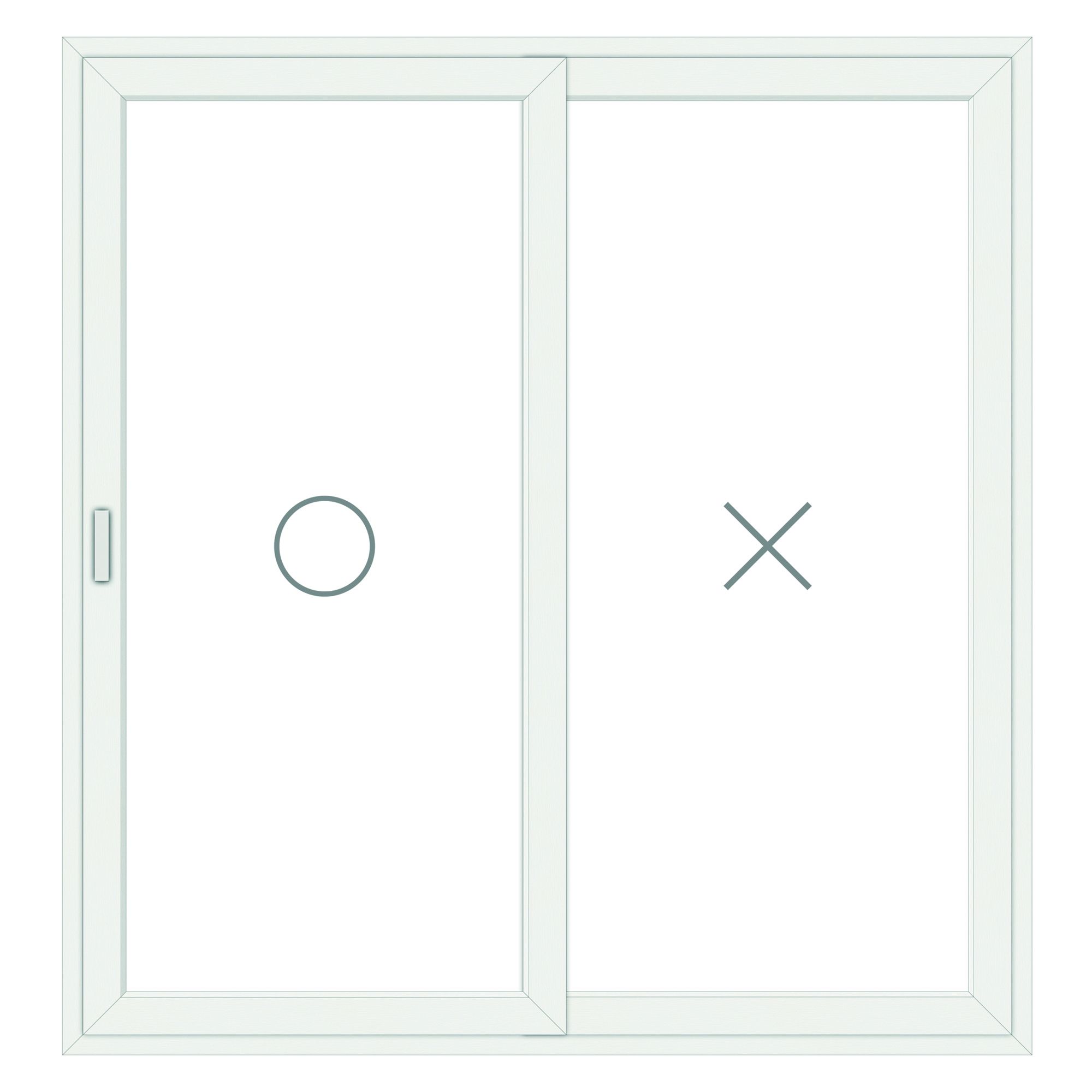 GoodHome2 panes Clear Glazed White uPVC Sliding Patio door set, (H ...