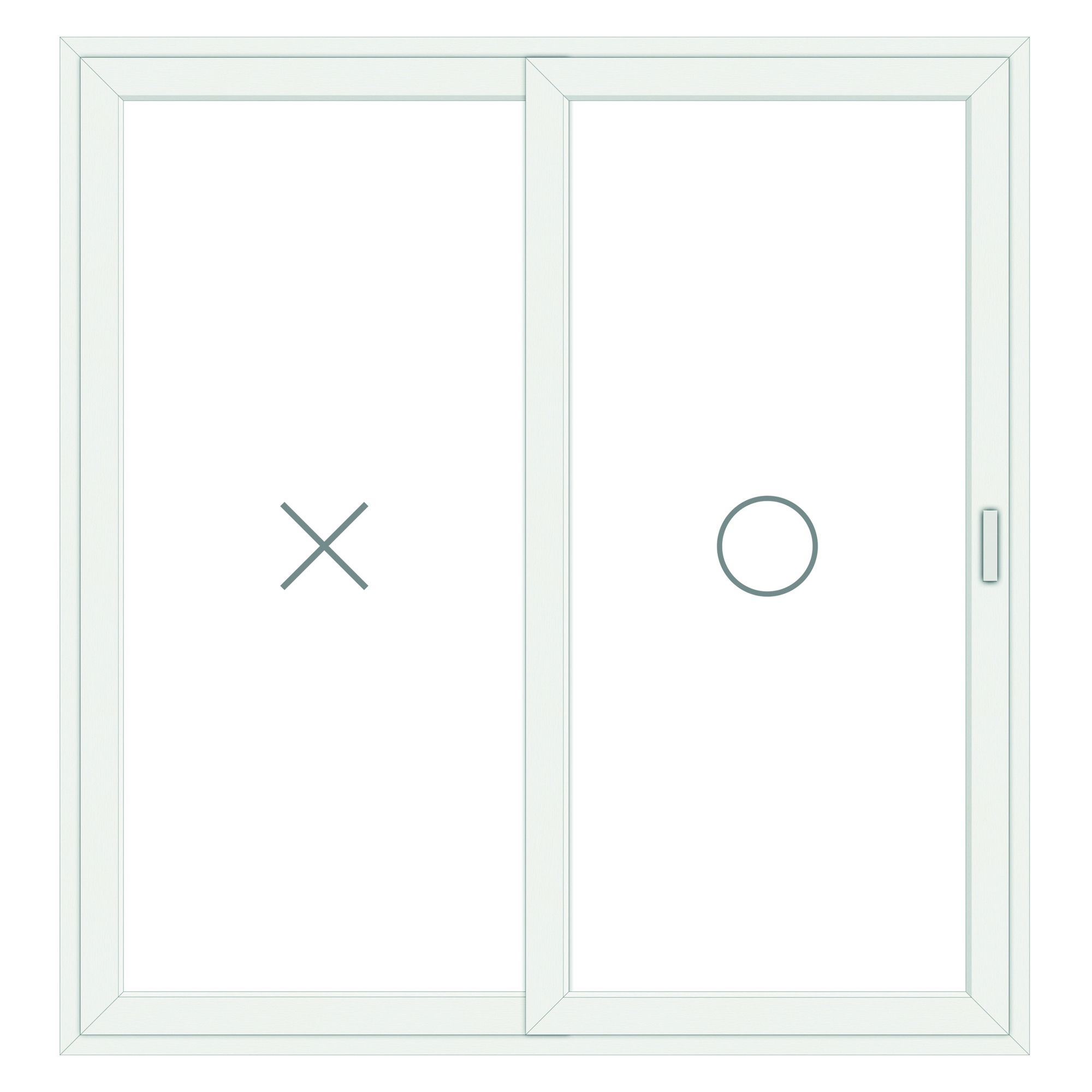 GoodHome2 panes Clear Glazed White uPVC Sliding Patio door set, (H ...