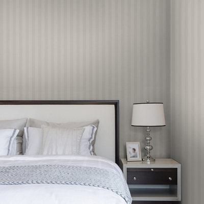 Grandeco Beige Pearl effect Striped Embossed Wallpaper