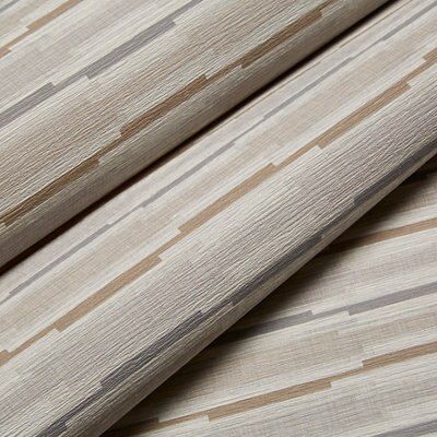 Grandeco Linear Brown Geometric stripe Embossed Wallpaper | DIY at B&Q