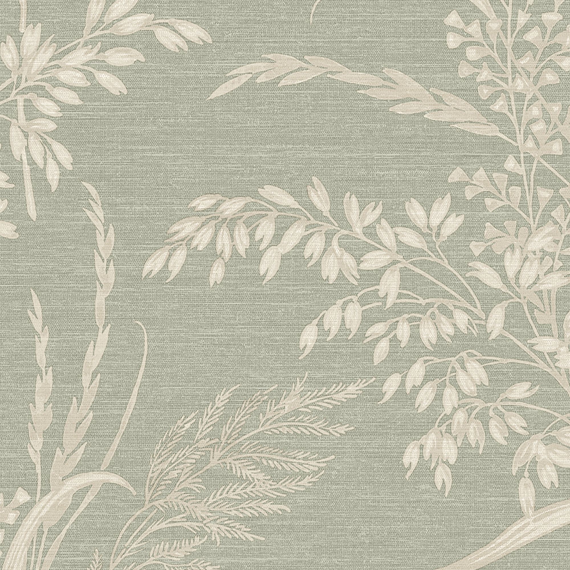 Grandeco Sage Green Grasslands Rustic Smooth Wallpaper