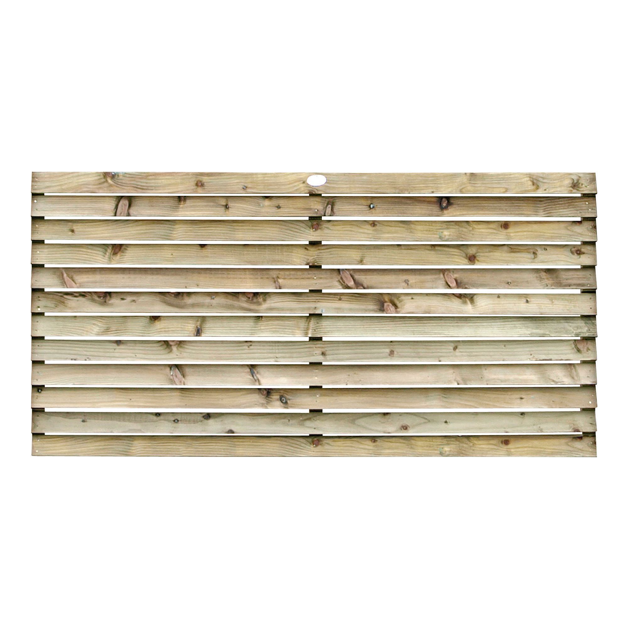 Grange Louvre Horizontal slanted slat Fence panel (W)1.8m (H)0.9m, Pack ...
