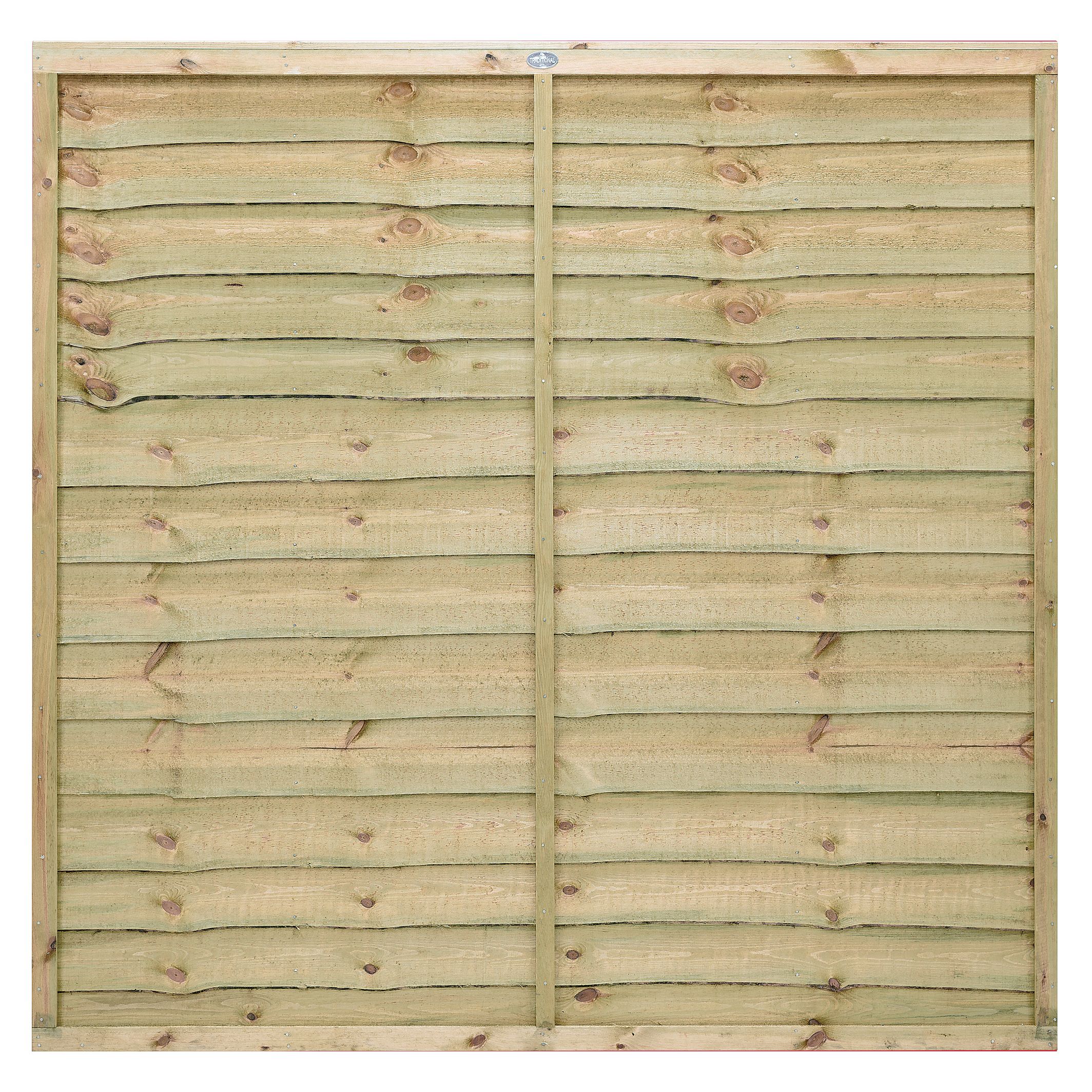 Grange Pro lap Lap Horizontal waney edge slat Fence panel (W)1.83m (H)1 ...