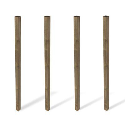Grange Square Wooden Post (H)2.4m (W)90mm, Pack of 4