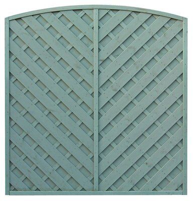 Grange St Lunair Diagonal slat Fence panel (W)1.8m (H)1.8m, Pack of 10 ...