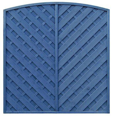 Grange St Lunair Diagonal slat Fence panel (W)1.8m (H)1.8m, Pack of 3 ...