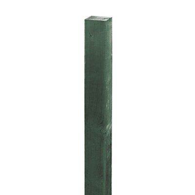 Grange Timber Green Square Fence post (H)1.8m (W)95mm, Pack of 6 | DIY ...