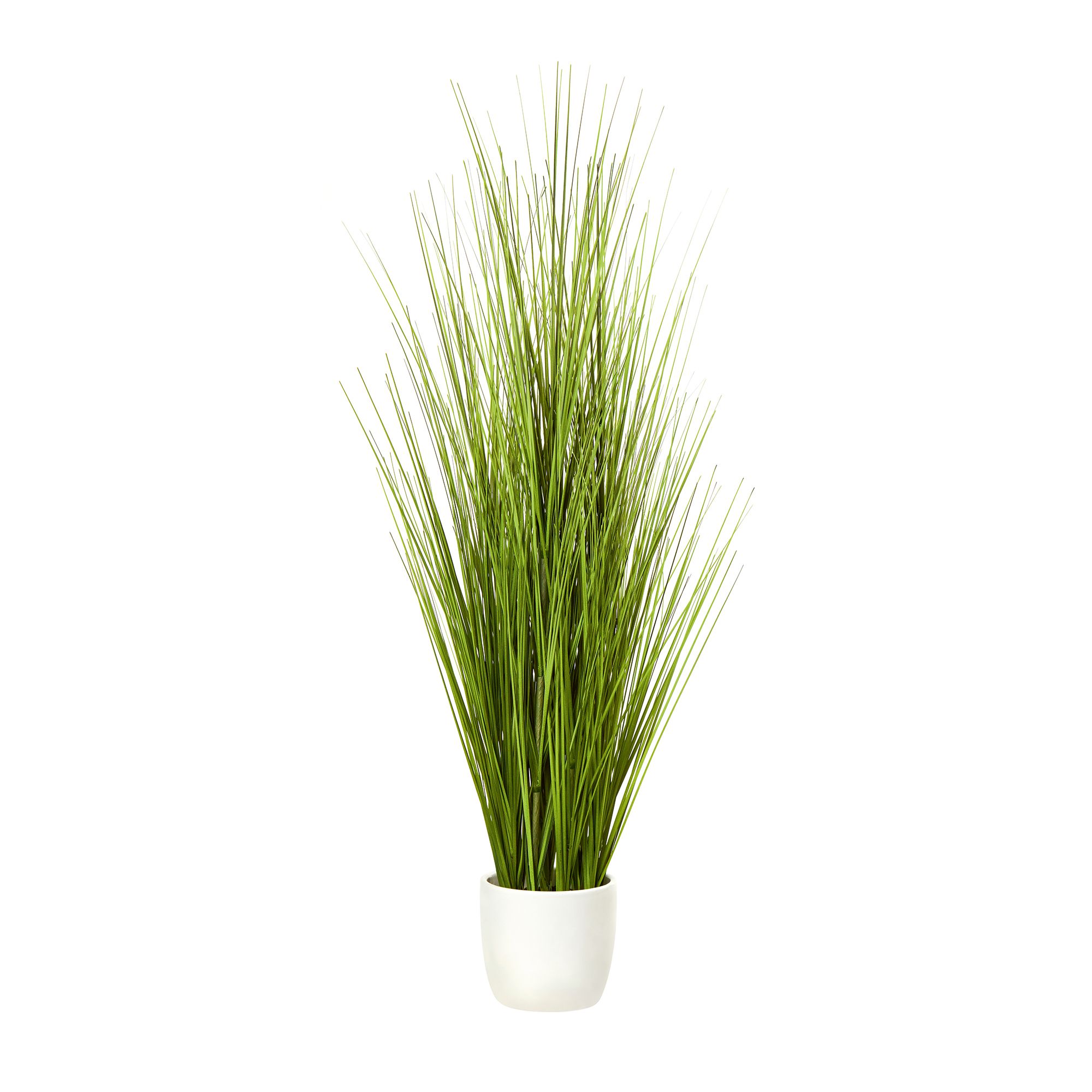Grass Artificial plant in White Ceramic Pot | DIY at B&Q