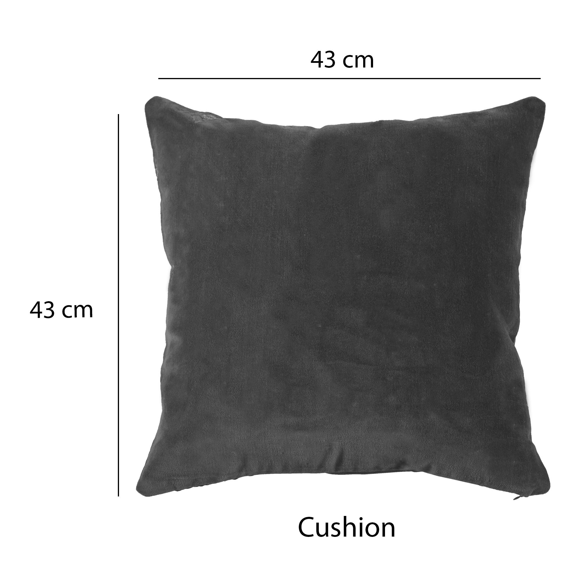 Green & gold Christmas tree Velvet effect Indoor Christmas Cushion, (L ...