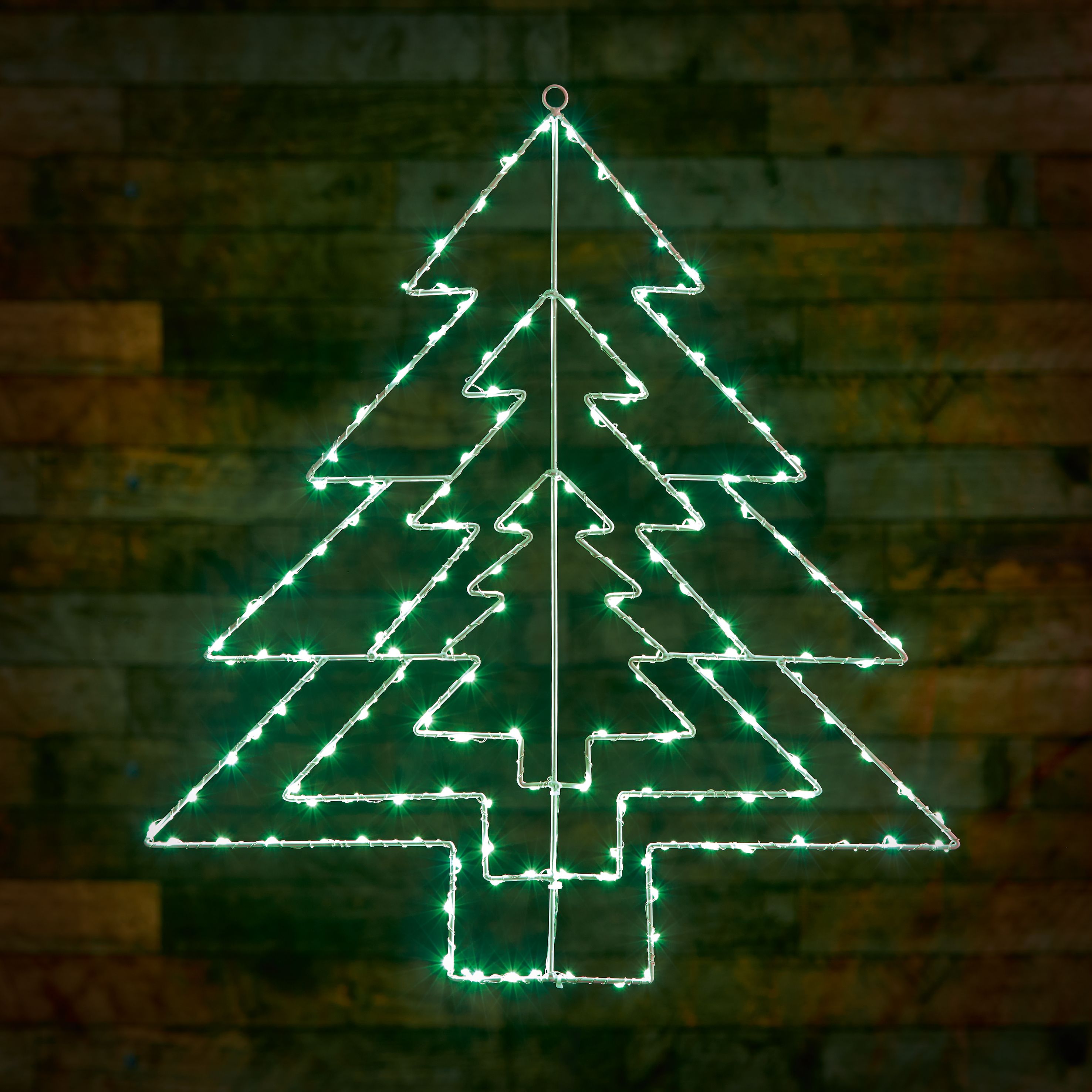 Green LED Christmas Tree Silhouette (H) 500mm