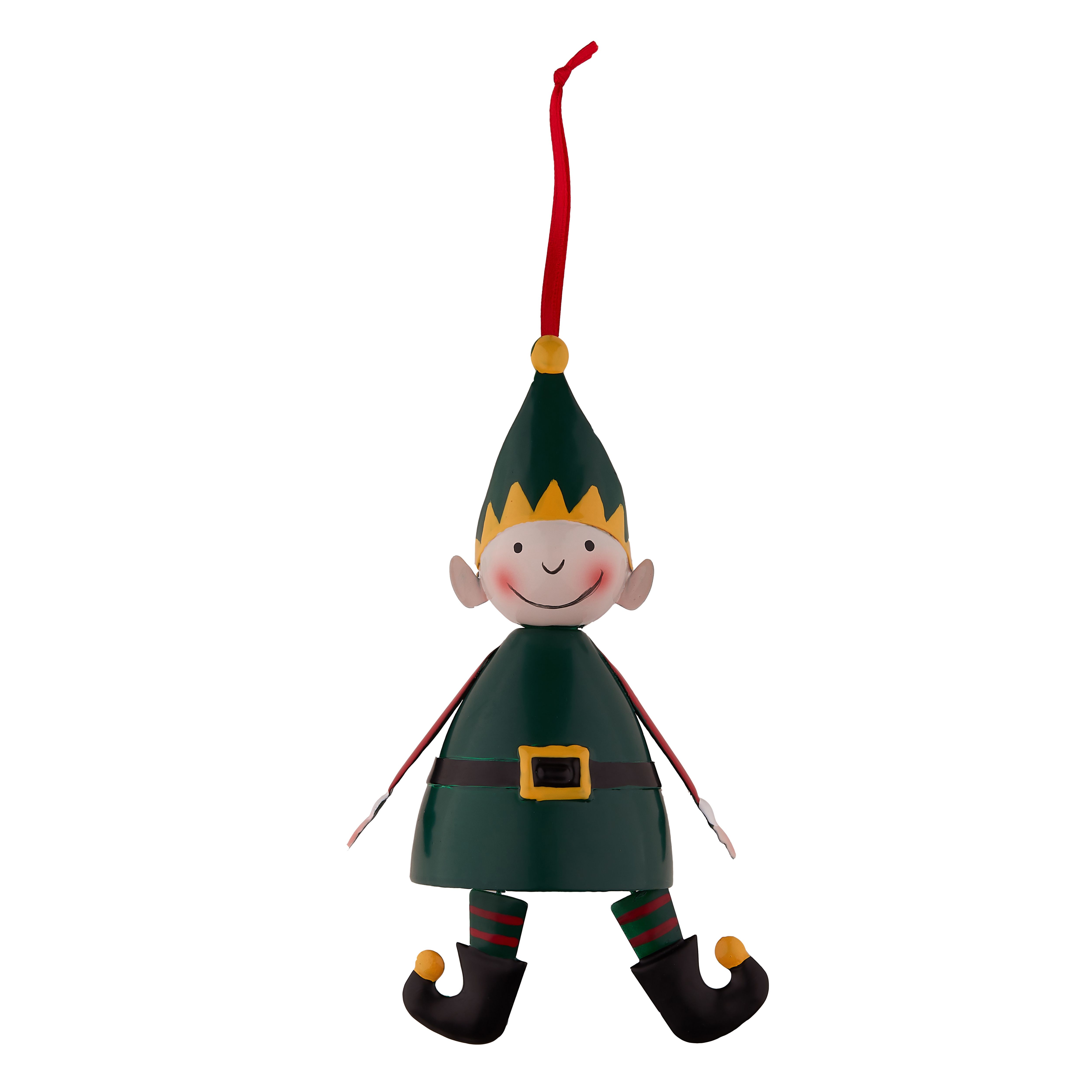 Green Metal Elf Decoration
