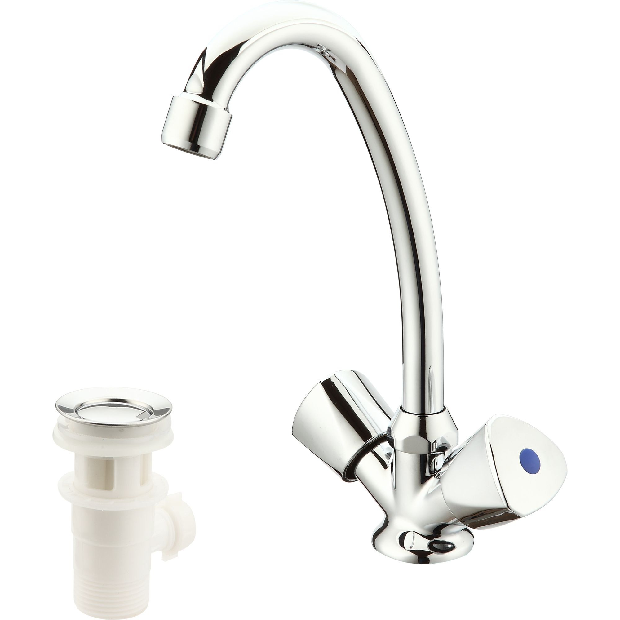 Grenvik Basin Mono mixer Tap with Waste | DIY at B&Q