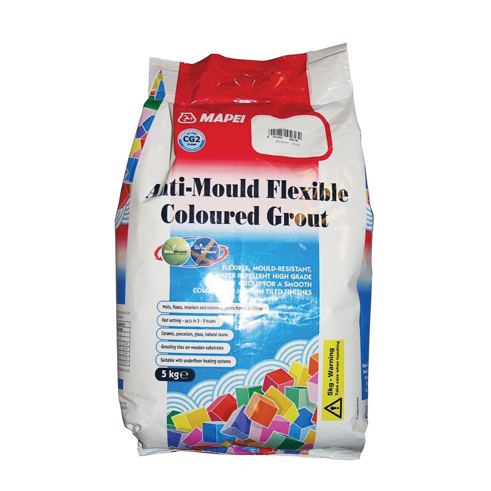 Grey Flexible Grout, 5kg | DIY at B&Q