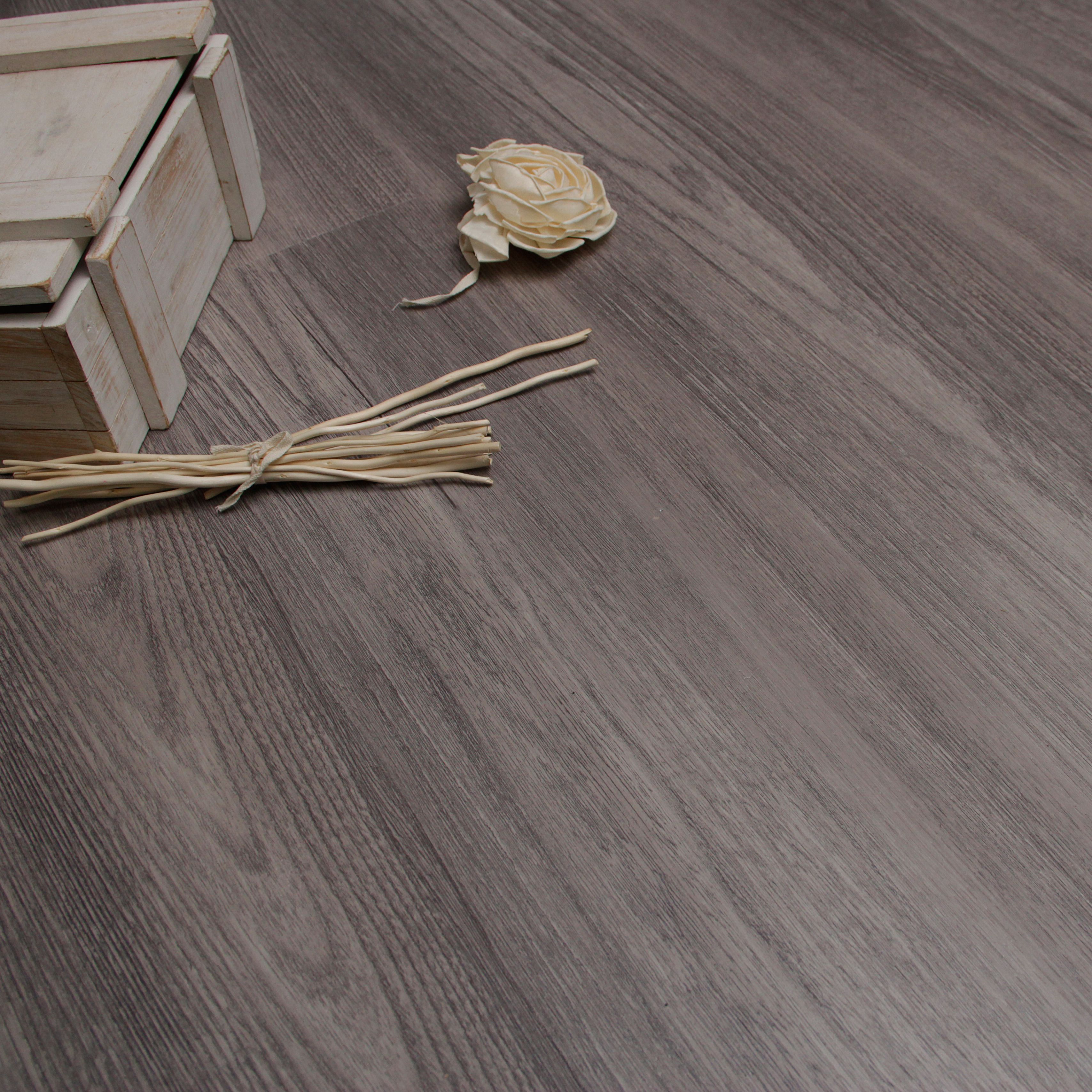 Grey Oak effect PVC Luxury vinyl click Luxury vinyl click flooring , (W ...