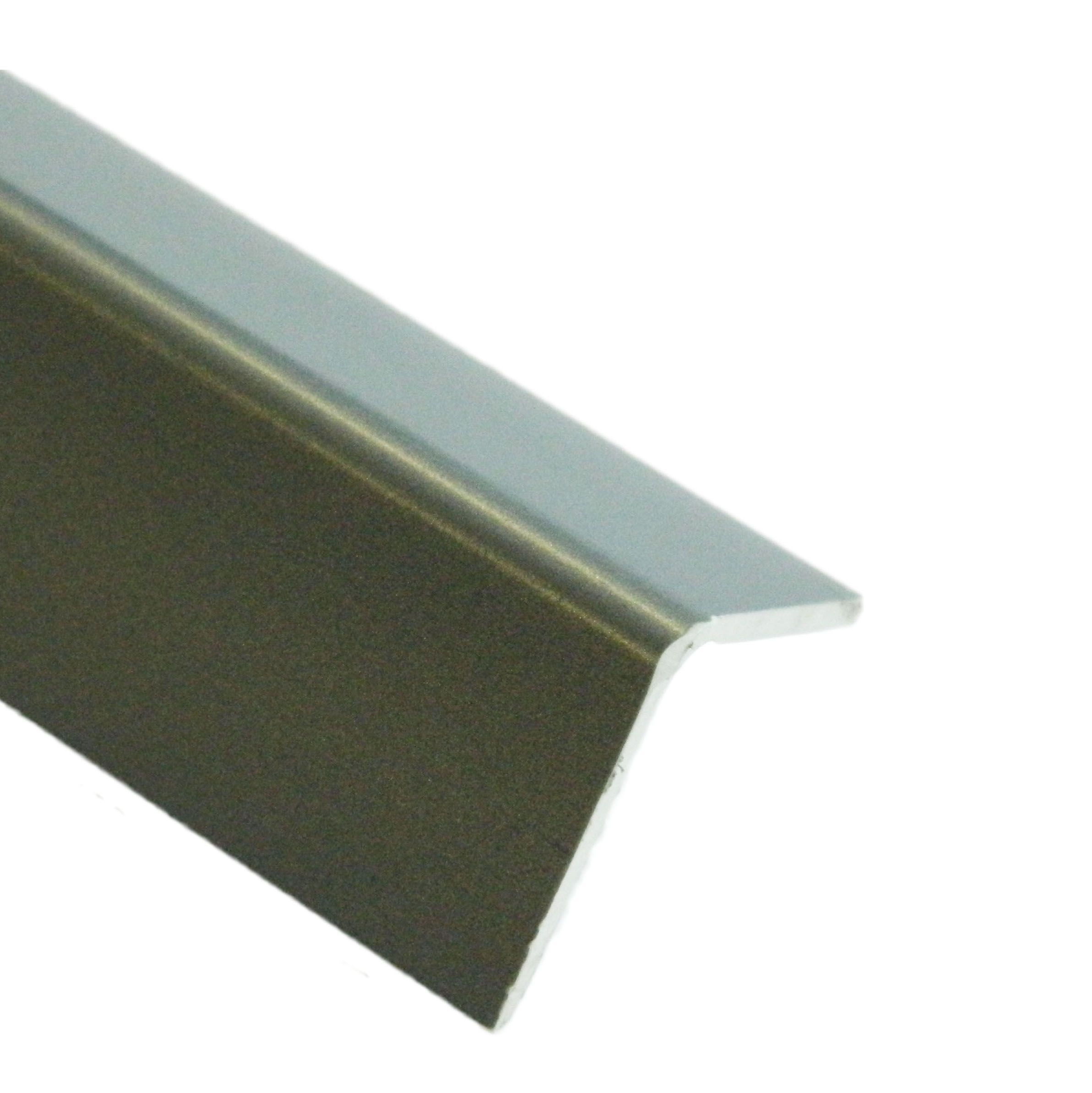 Grey Polyvinyl chloride (PVC) Equal L-shaped Angle profile, (L)2m (W ...