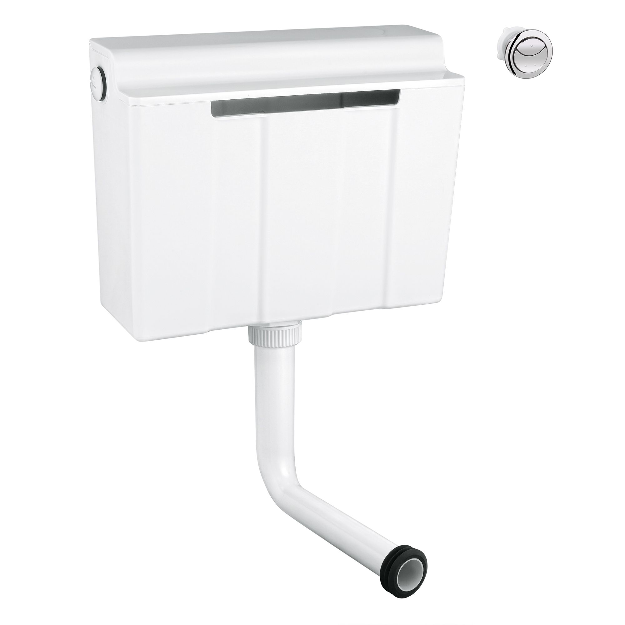 Grohe Adagio White Concealed Bottom inlet Dual Cistern (H)32.3cm (W ...