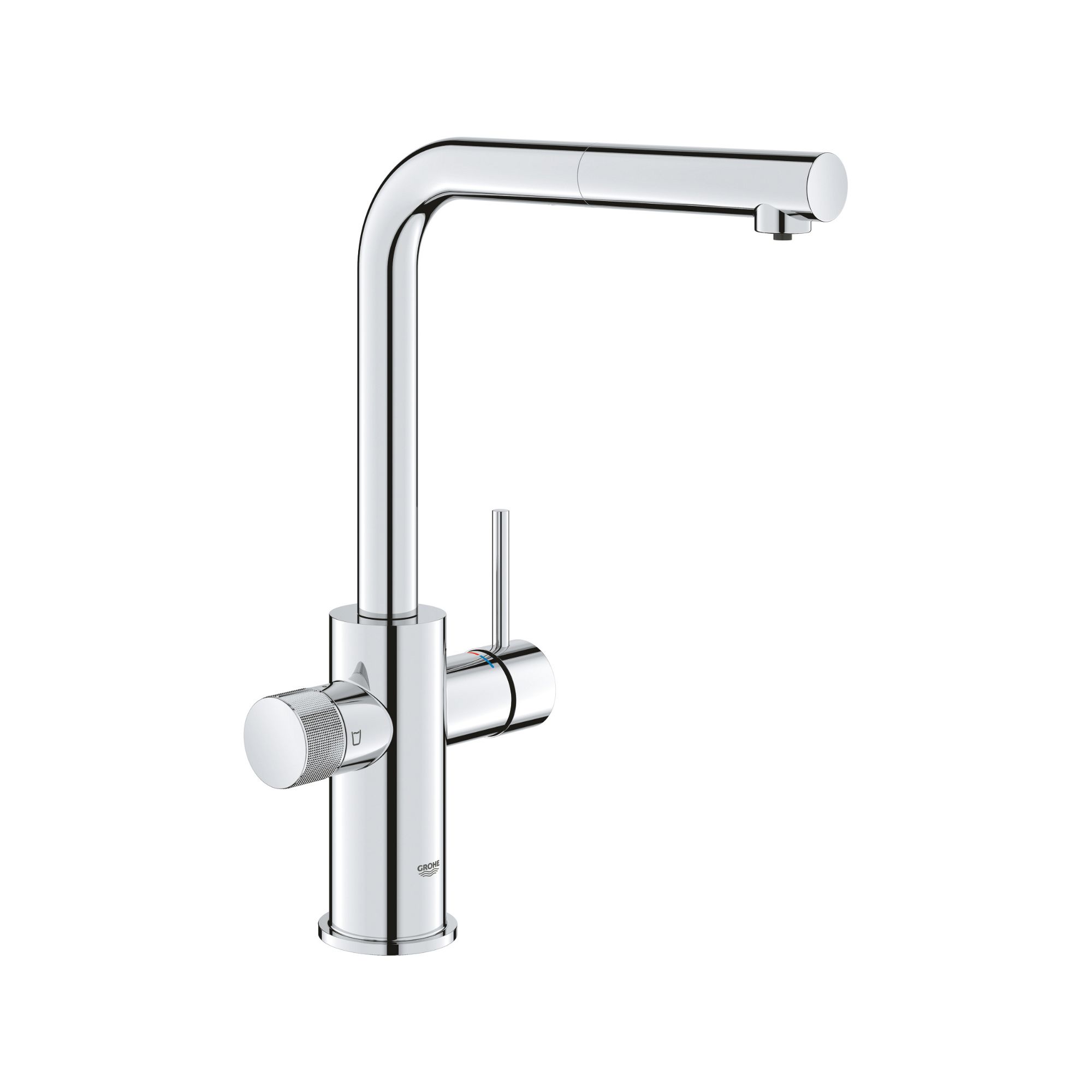 GROHE BLUE PURE MINTA CHROME EFFECT PULL-OUT WATER FILTER MONO MIXER ...