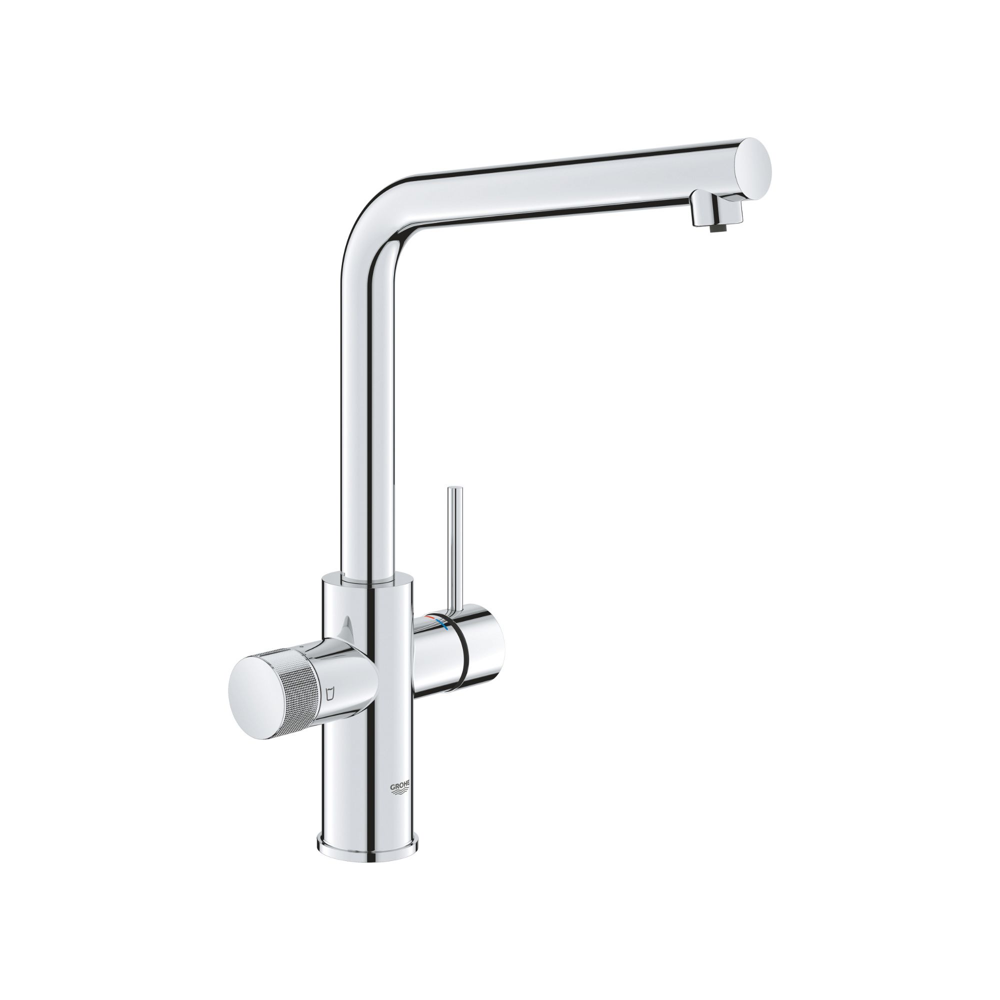 Grohe Blue Pure Minta Chrome effect Water filter mono mixer tap With ...