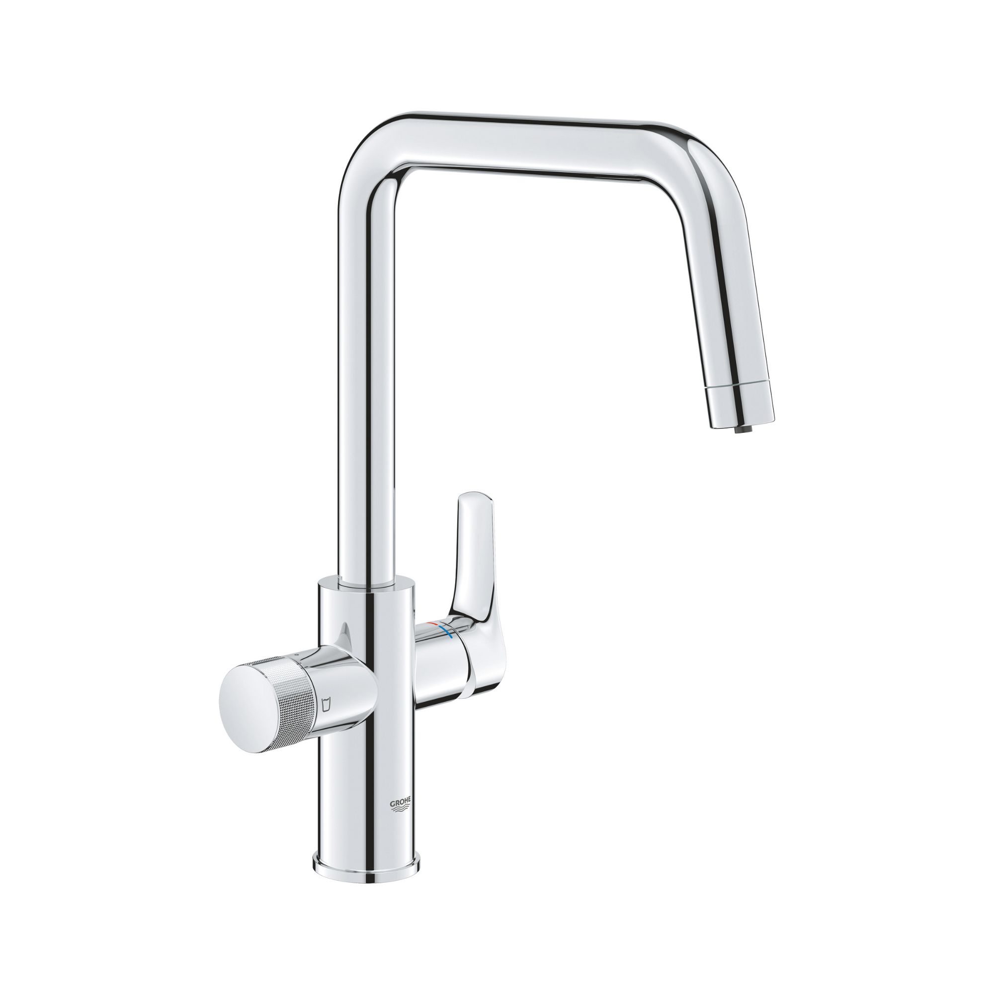 Grohe Blue Pure Start Chrome effect Water filter mono mixer tap With S ...