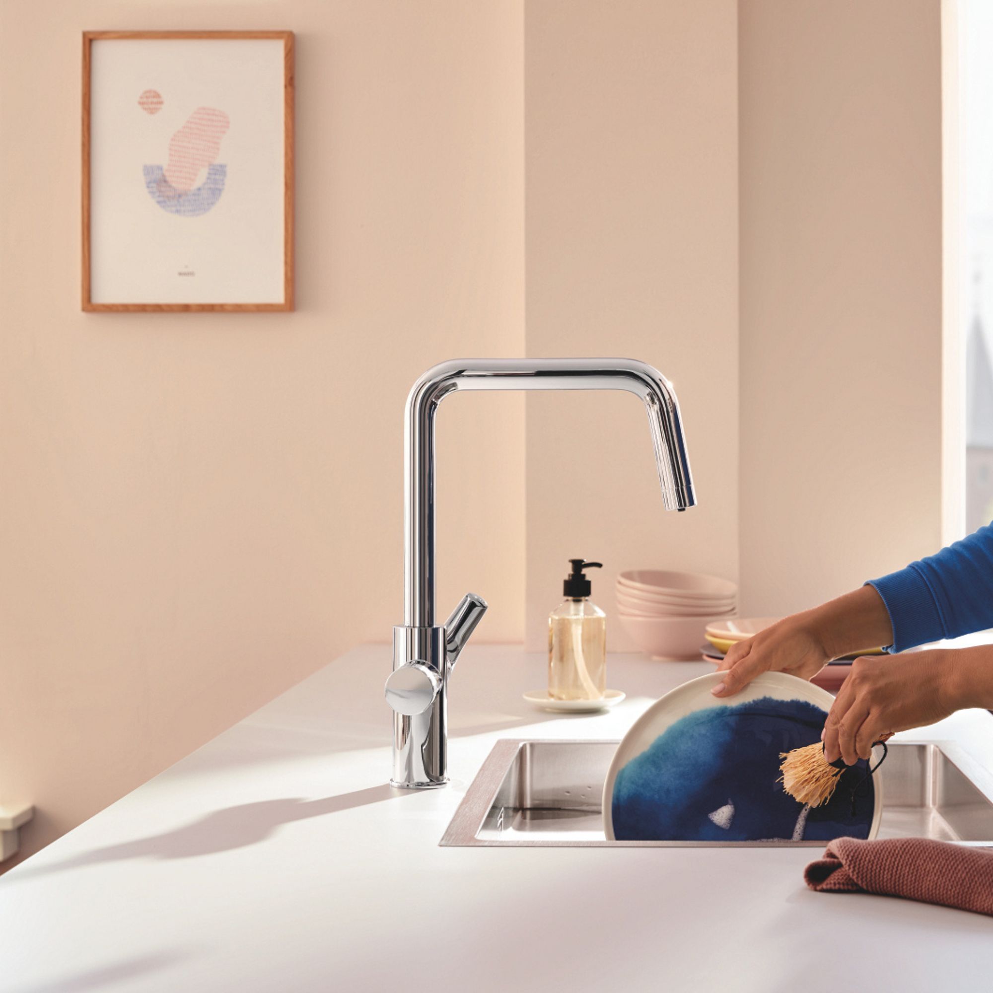 Grohe Blue Pure Start Chrome effect Water filter mono mixer tap With S ...
