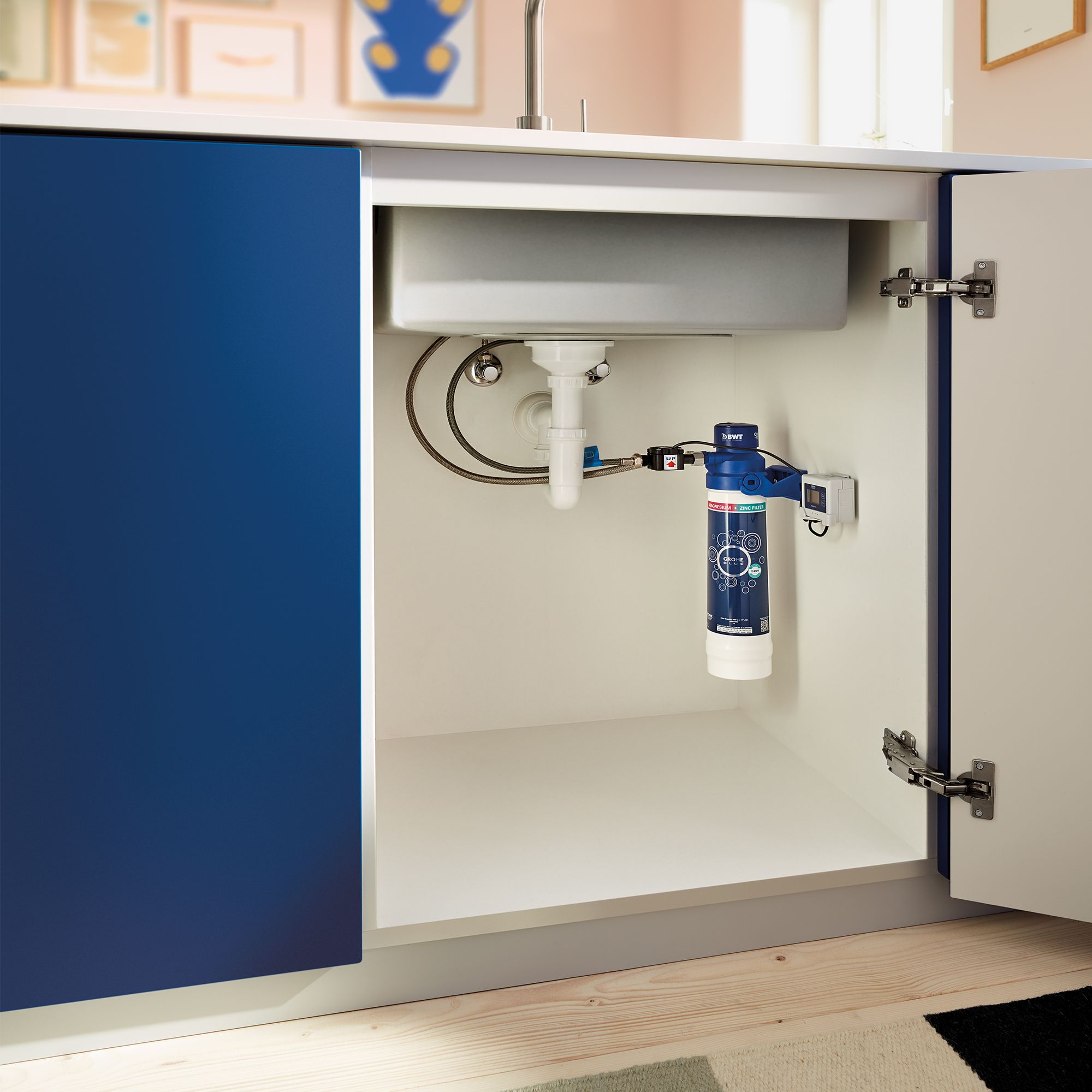 Grohe Blue Pure Startcurve Chrome effect Water filter mono mixer tap ...