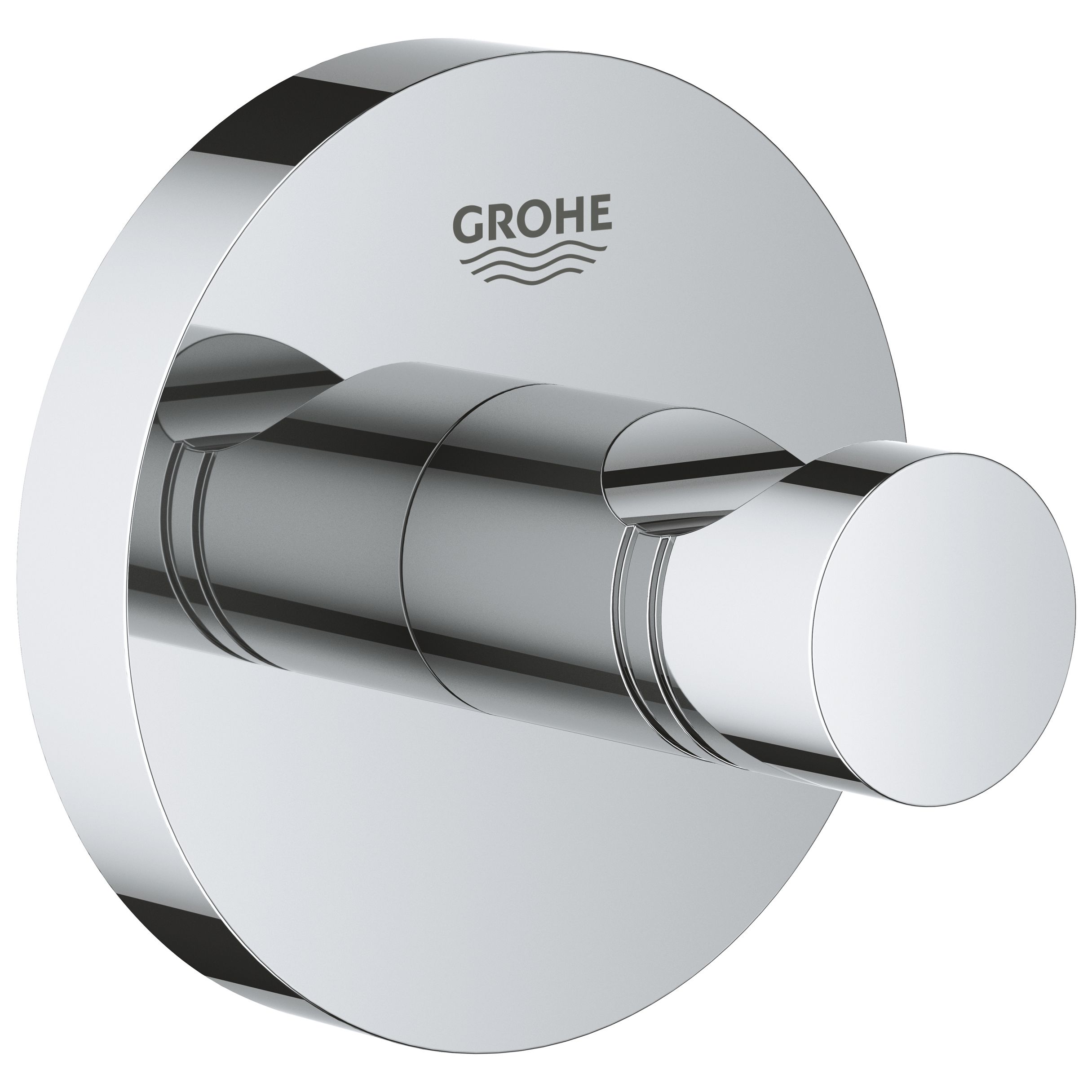 Grohe Essentials Gloss Chrome Metal Circular Single Hook (H)54mm