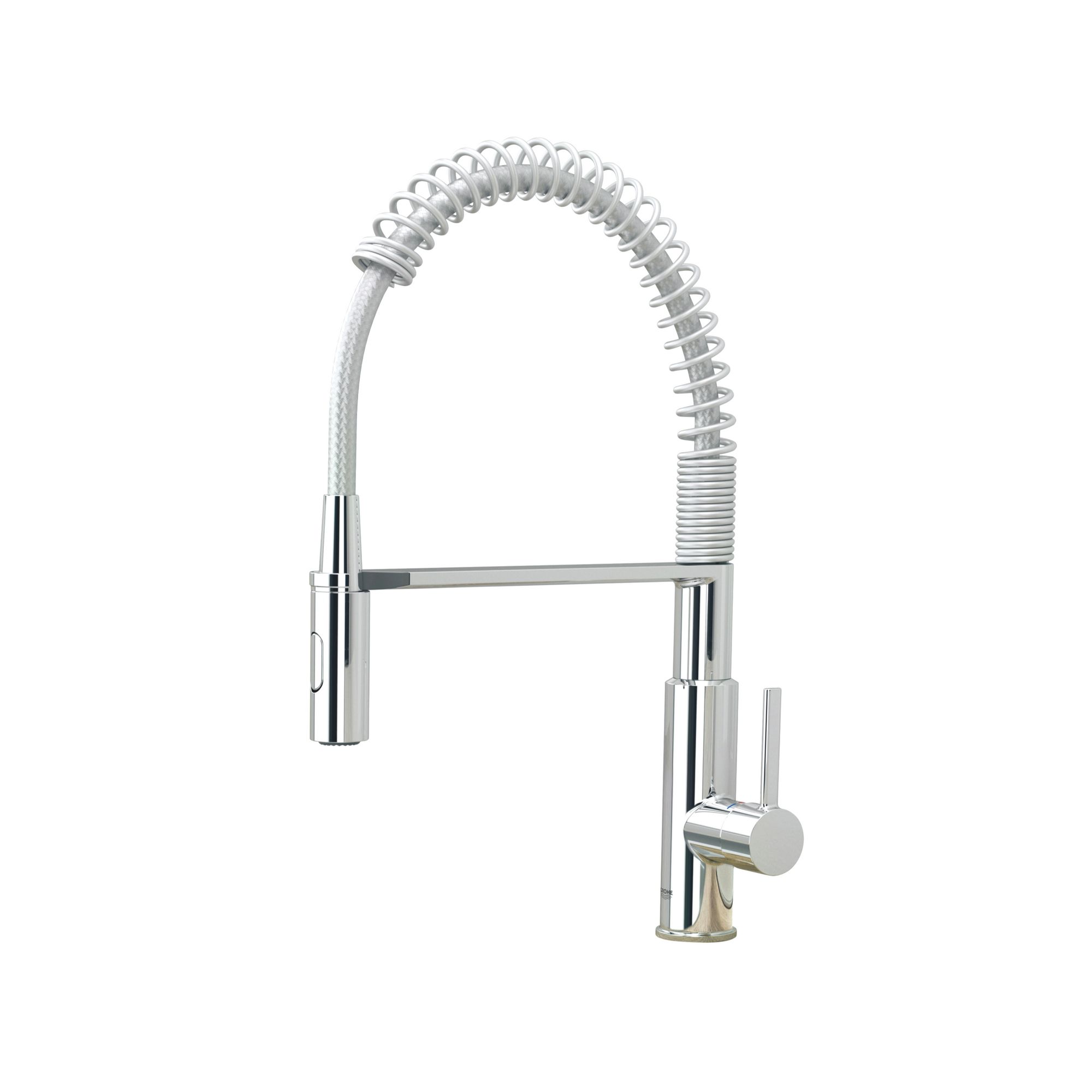 Grohe Get Chrome-plated Kitchen Side lever spring neck Tap at B&Q