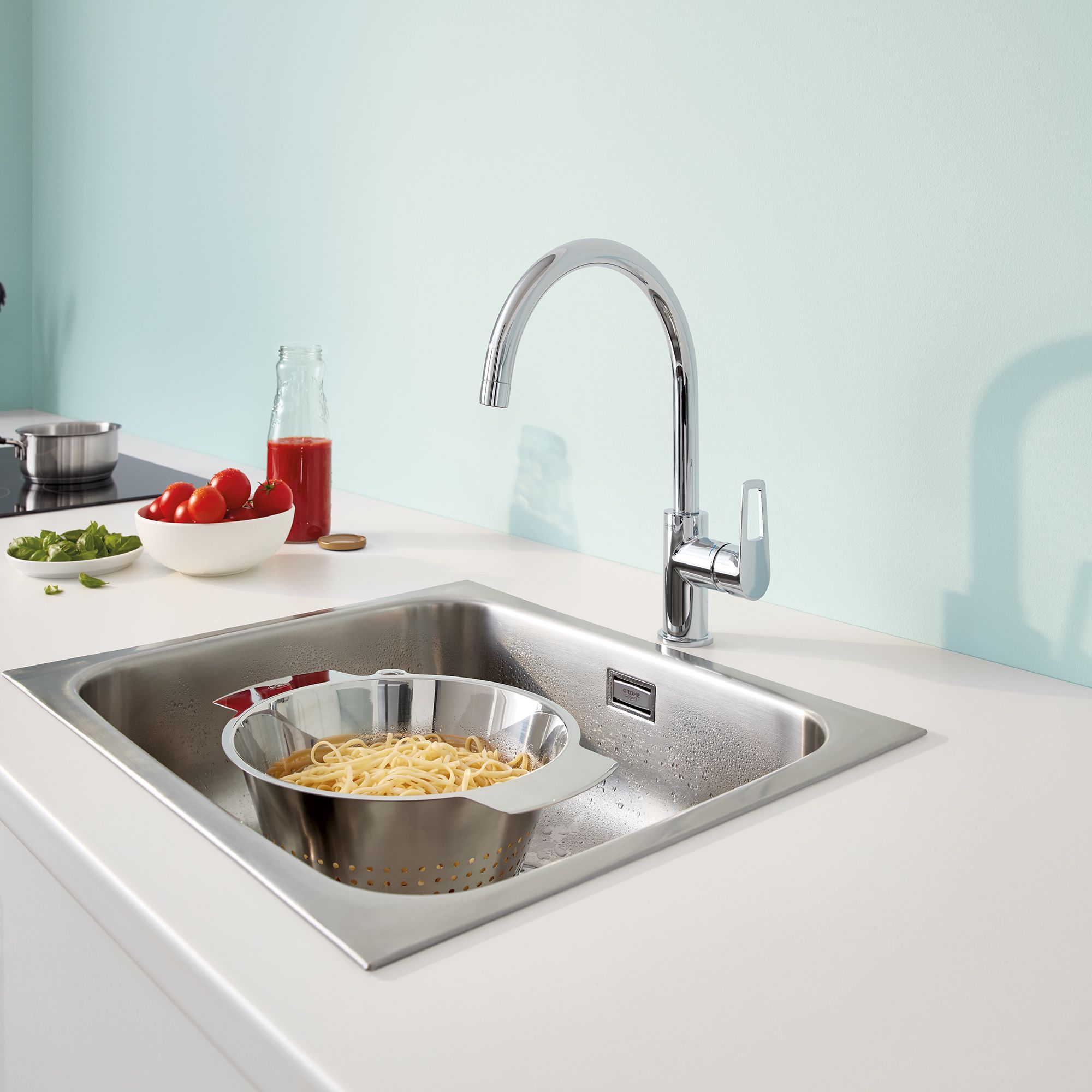 Grohe Start Cumbria Chrome-plated Kitchen Side lever Tap