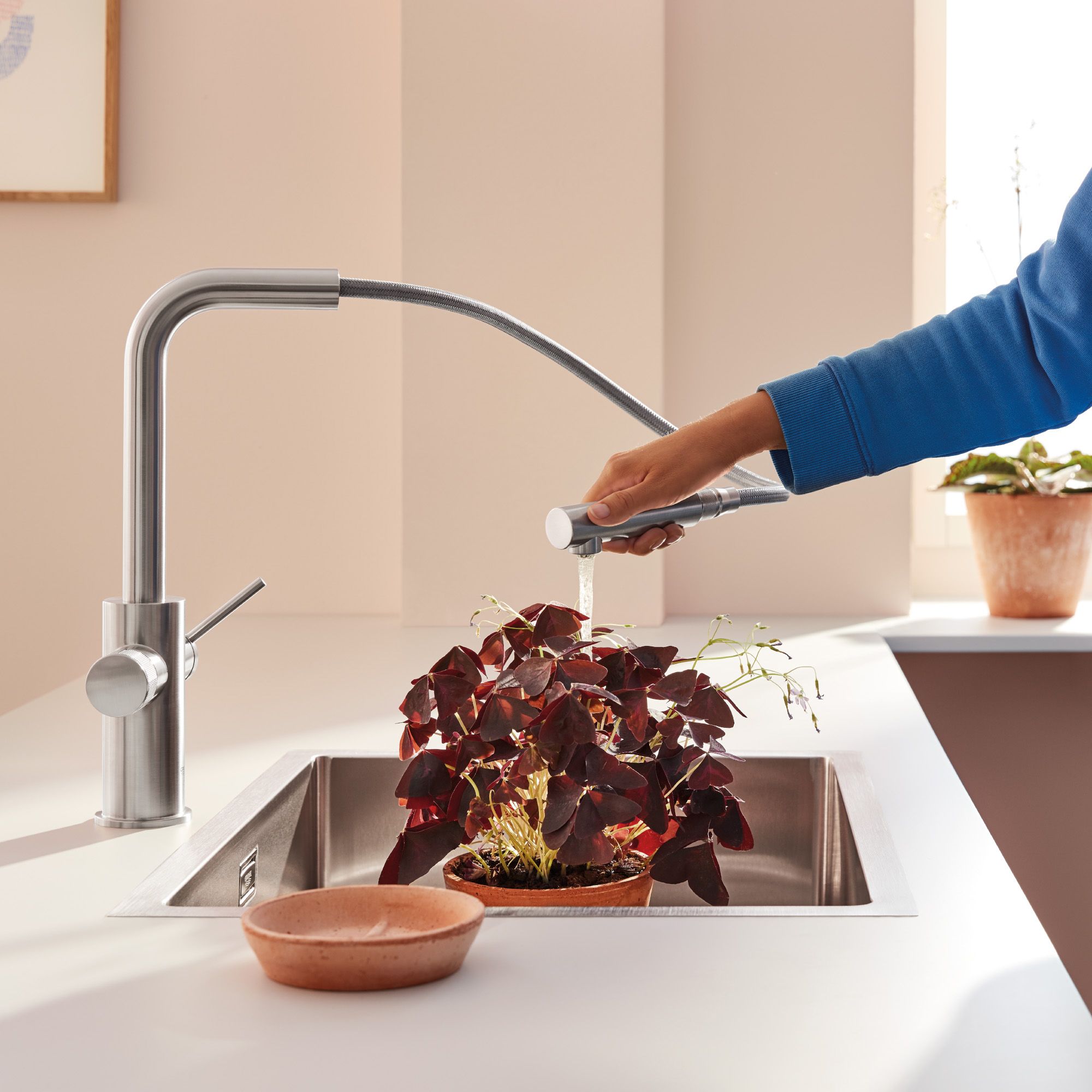 Grohe Supersteel Kitchen Monobloc mixer Tap
