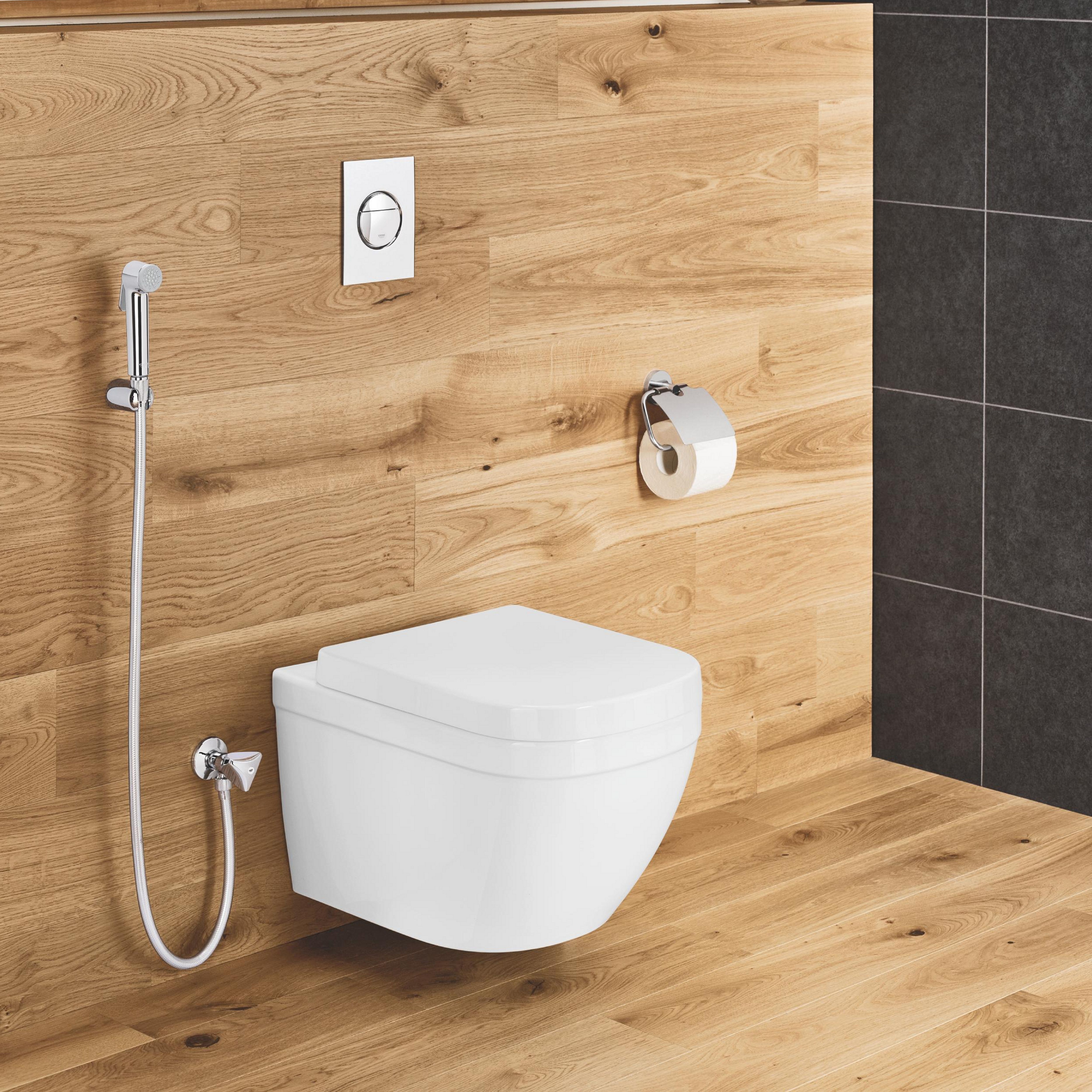 GROHE TEMPESTA-F GLOSS CHROME EFFECT WALL-MOUNTED SINGLE-SPRAY PATTERN ...