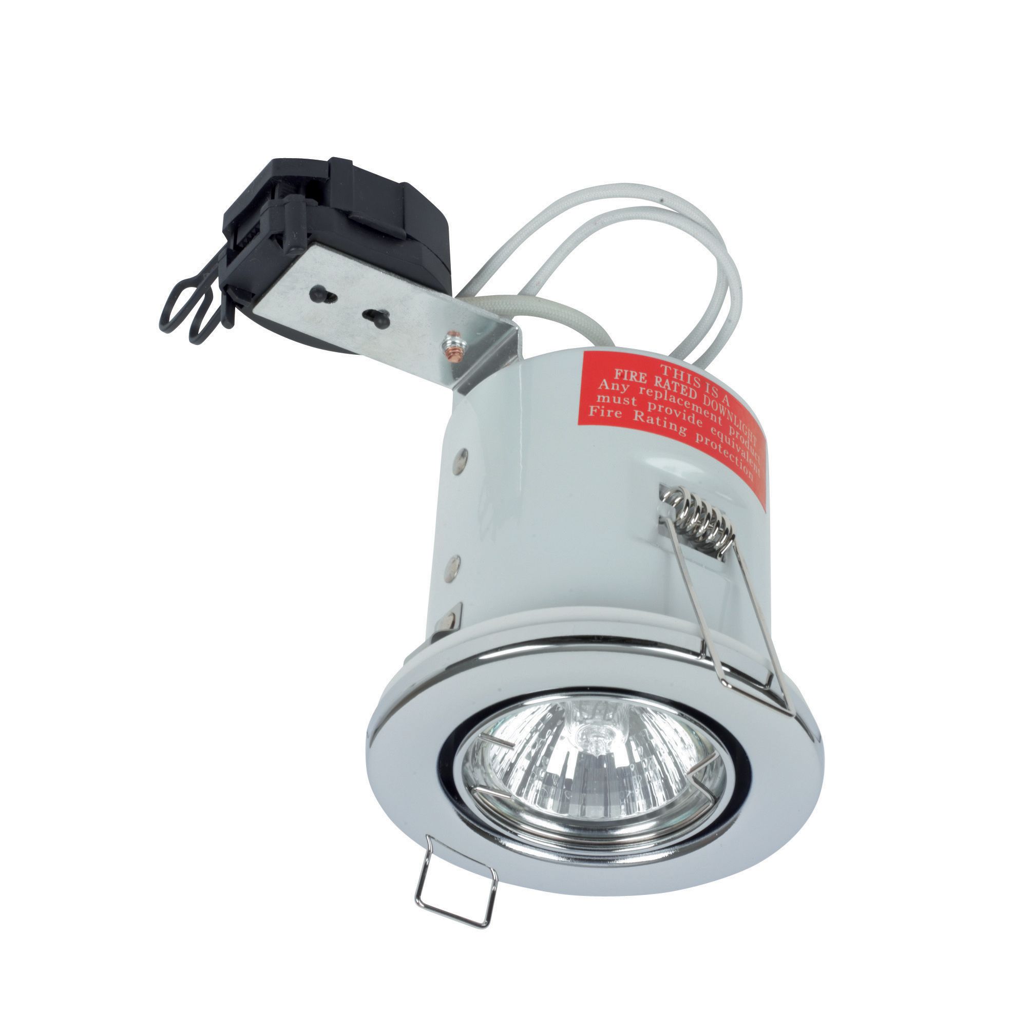 GU10 PRSD ADJ FIRE RATED DWNLIGHT CHRM