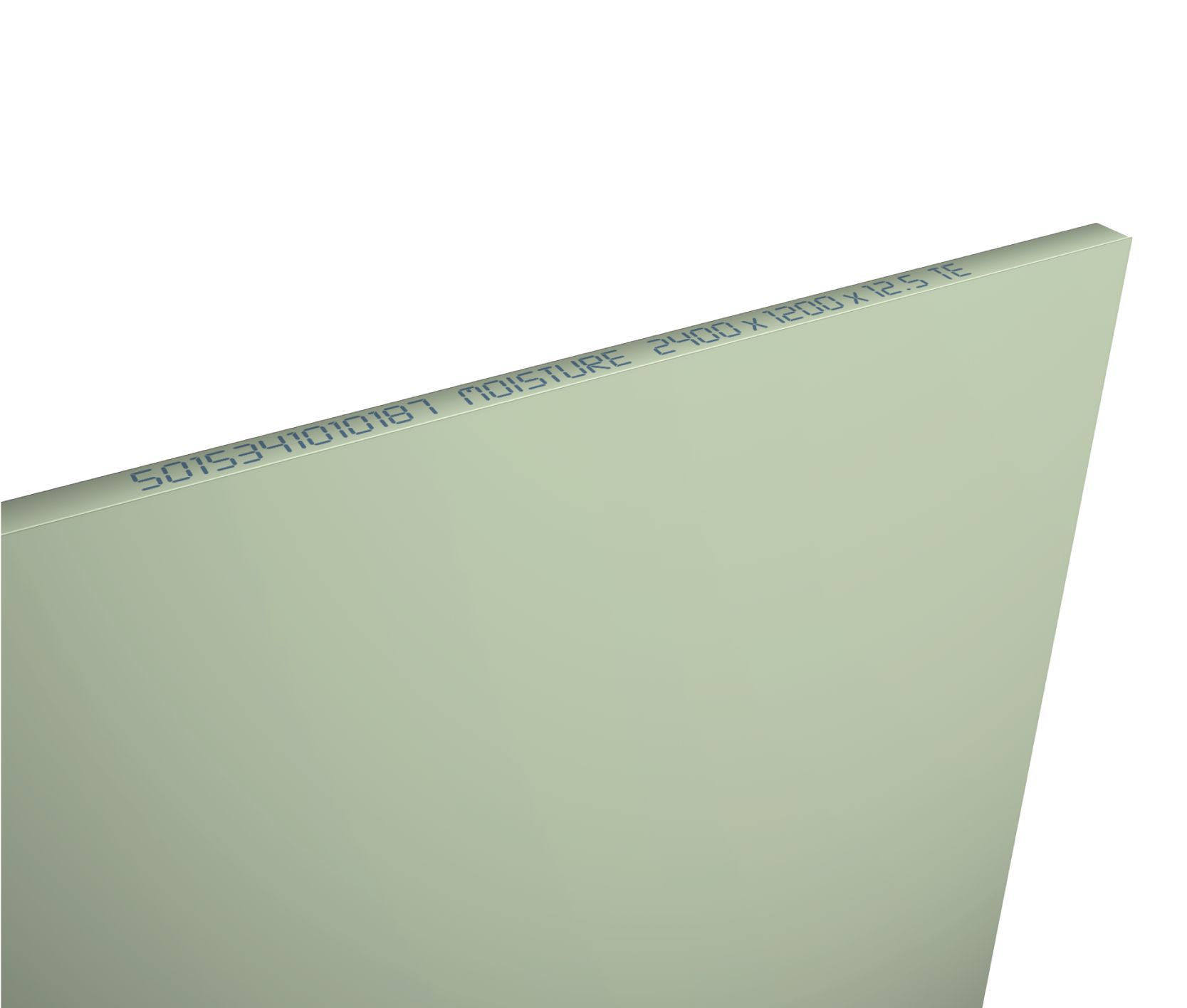 Gyproc Moisture Resistant Tapered edge 12.5mm Plasterboard, (L)2.4m (W)1.2m