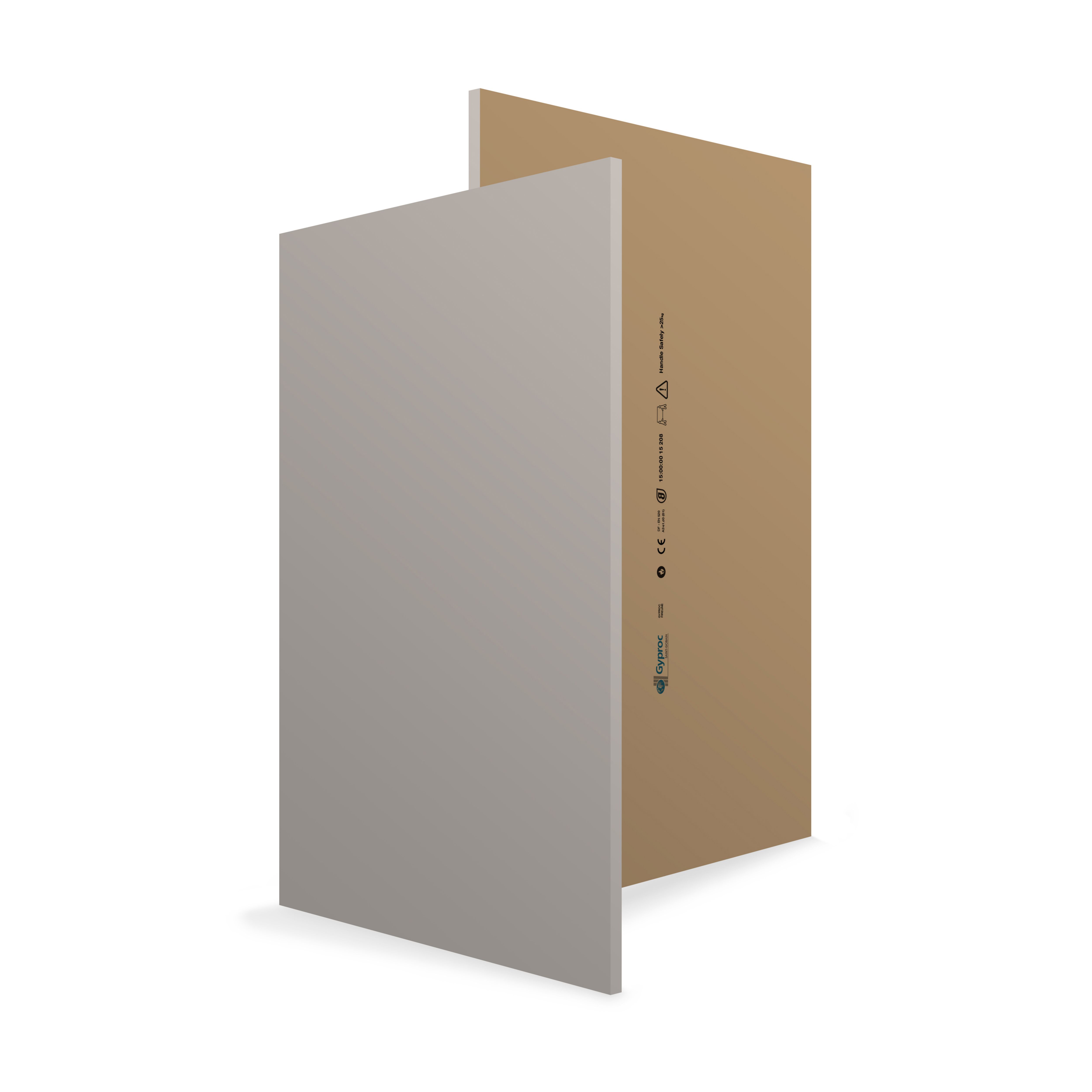 Gyproc Standard Tapered edge 9.5mm Wallboard, (L)2.44m (W)1.2m