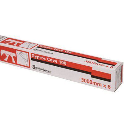 Gyproc Traditional C-shaped Paper faced plaster Coving (L)3m (W)95mm ...