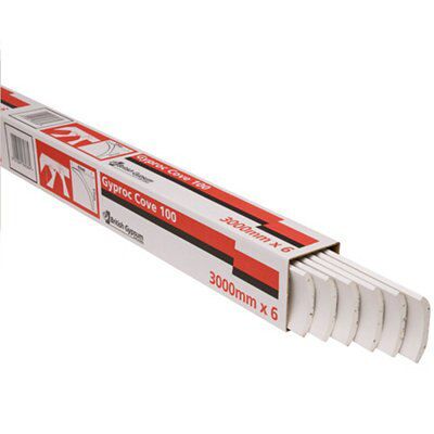 Gyproc Traditional C-shaped Paper faced plaster Coving (L)3m (W)95mm ...