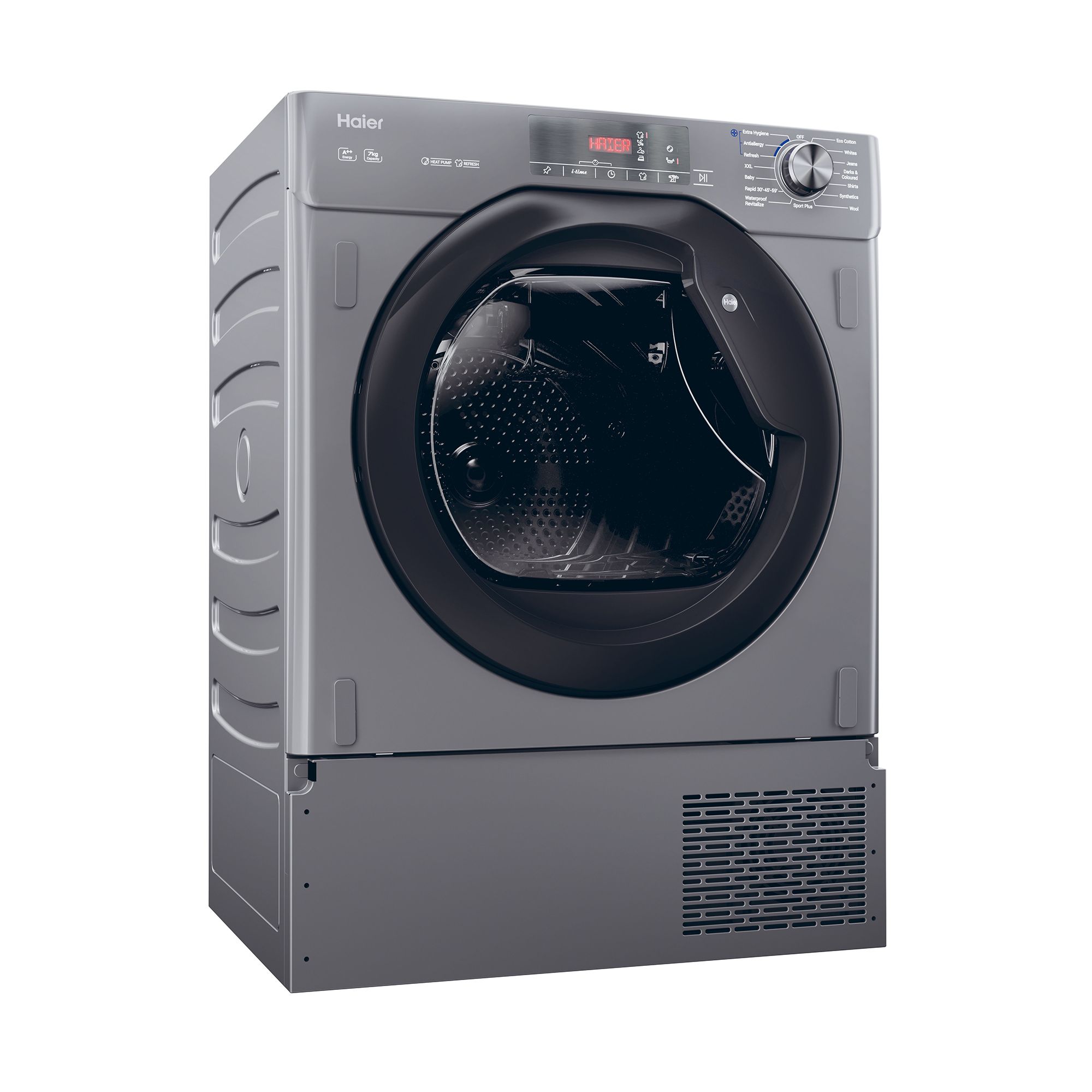 Haier HDB4 H7A2TBERX80 7kg Built-in Heat pump Tumble dryer - Grey