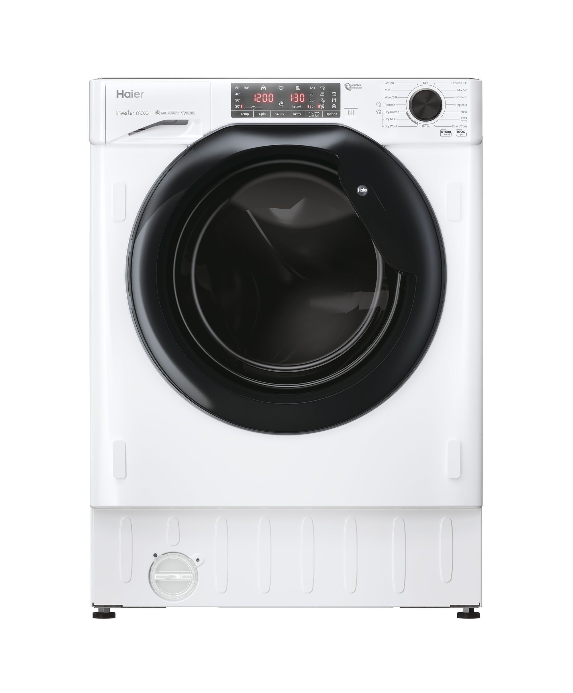 Haier HWDQ90B416FWB-UK 9kg/5kg Built-in Condenser Washer dryer - White