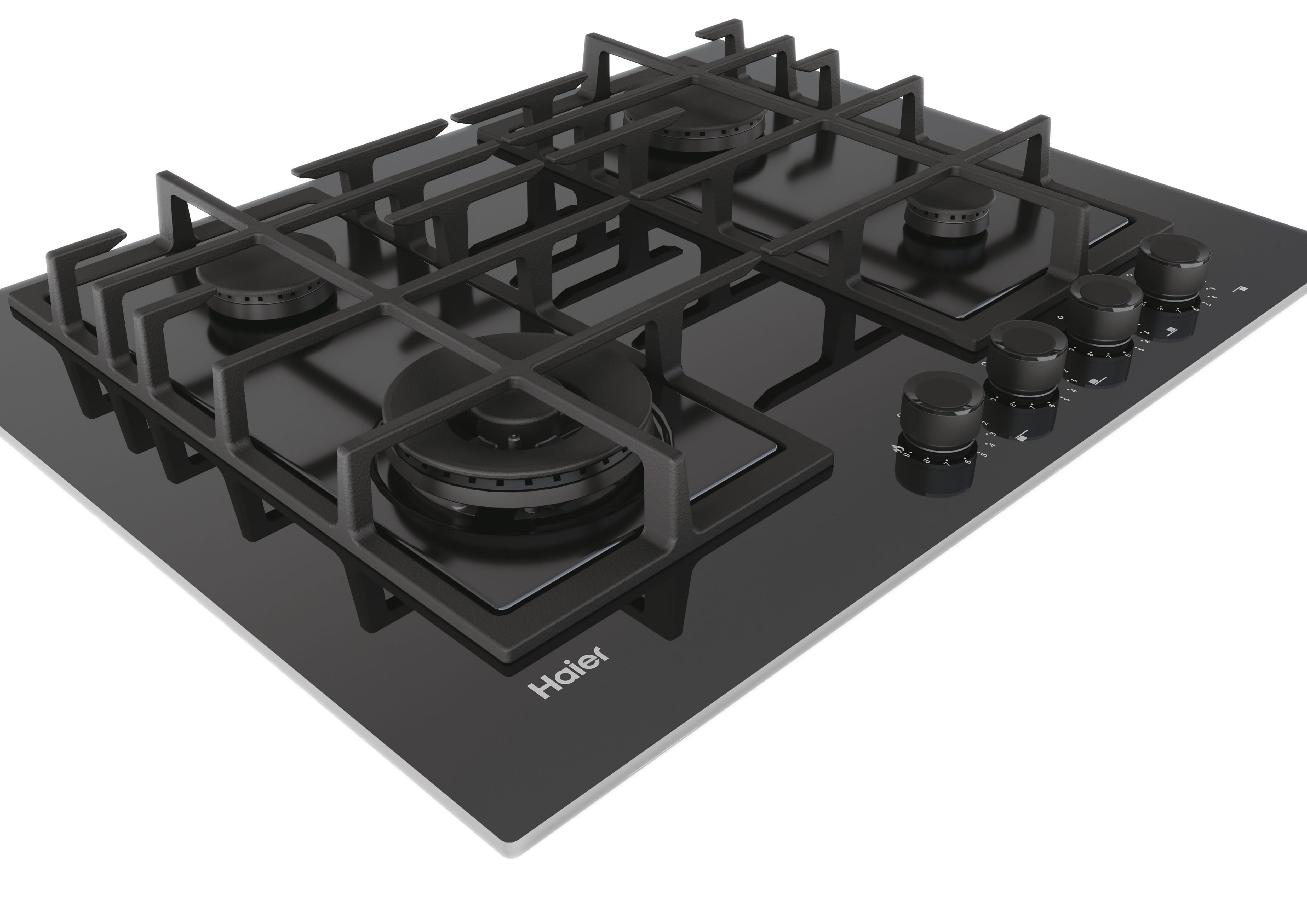 Haier Series 2 HAVG5BF4S2B - 33802989 65cm Gas Hob - Black