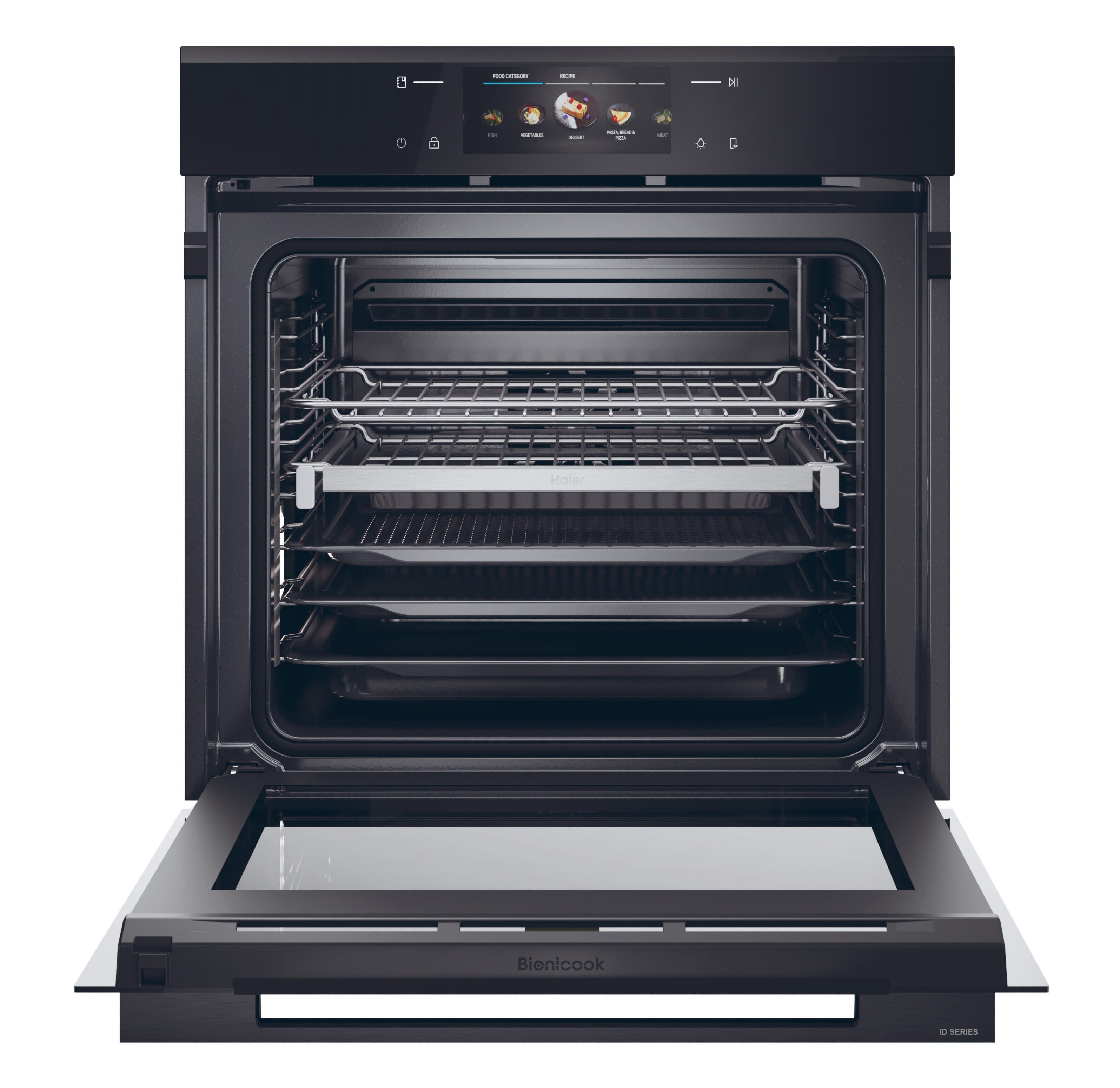 Haier Series 4 H6 ID46C3YTB1 Built-in Single Electric Oven - Gloss black