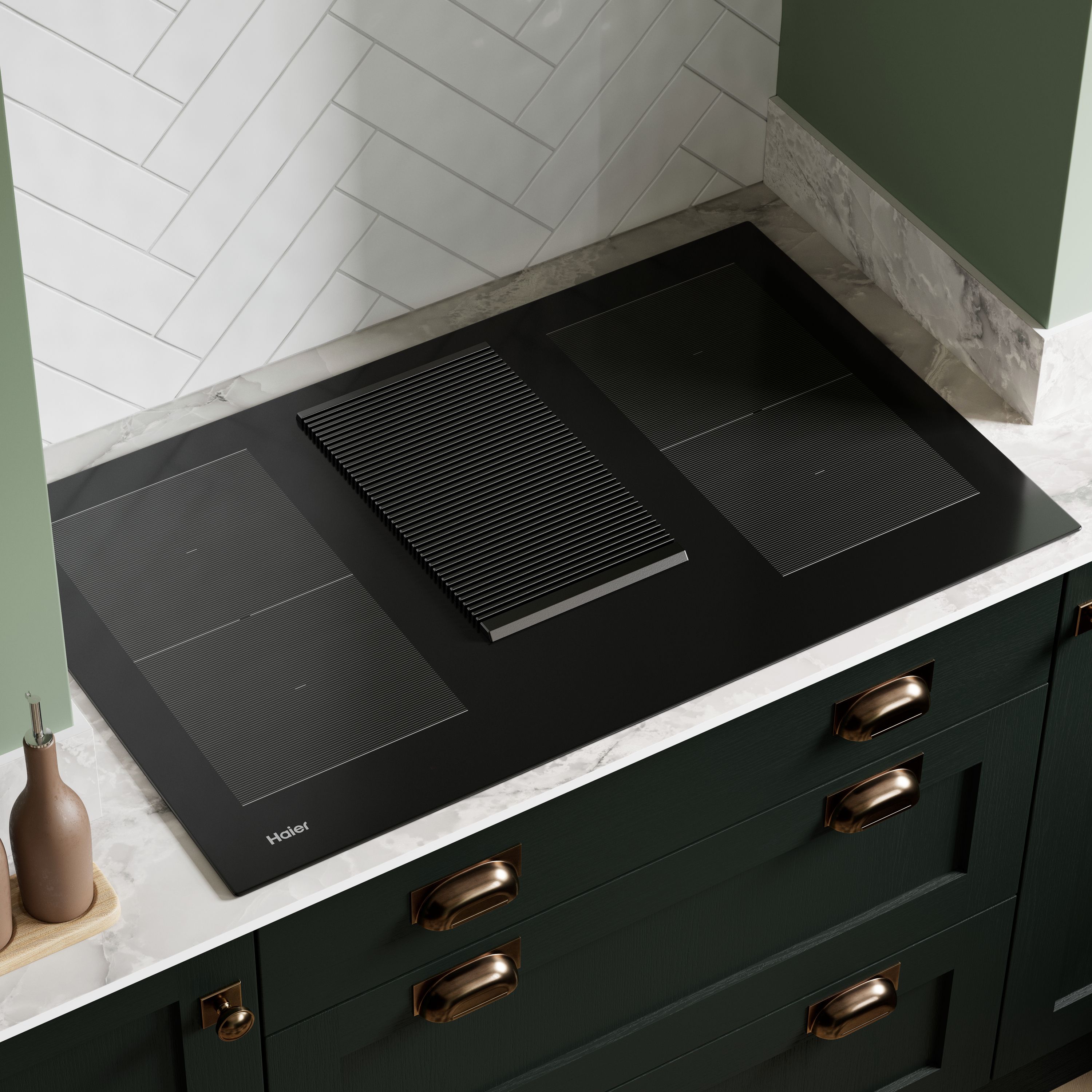 Haier Series 6 HAIH8IFMCF 83cm Induction Venting Hob - Black