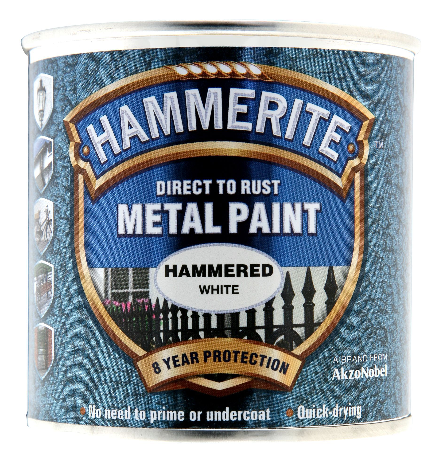 Hammerite White Hammered effect Metal paint, 250ml | DIY at B&Q
