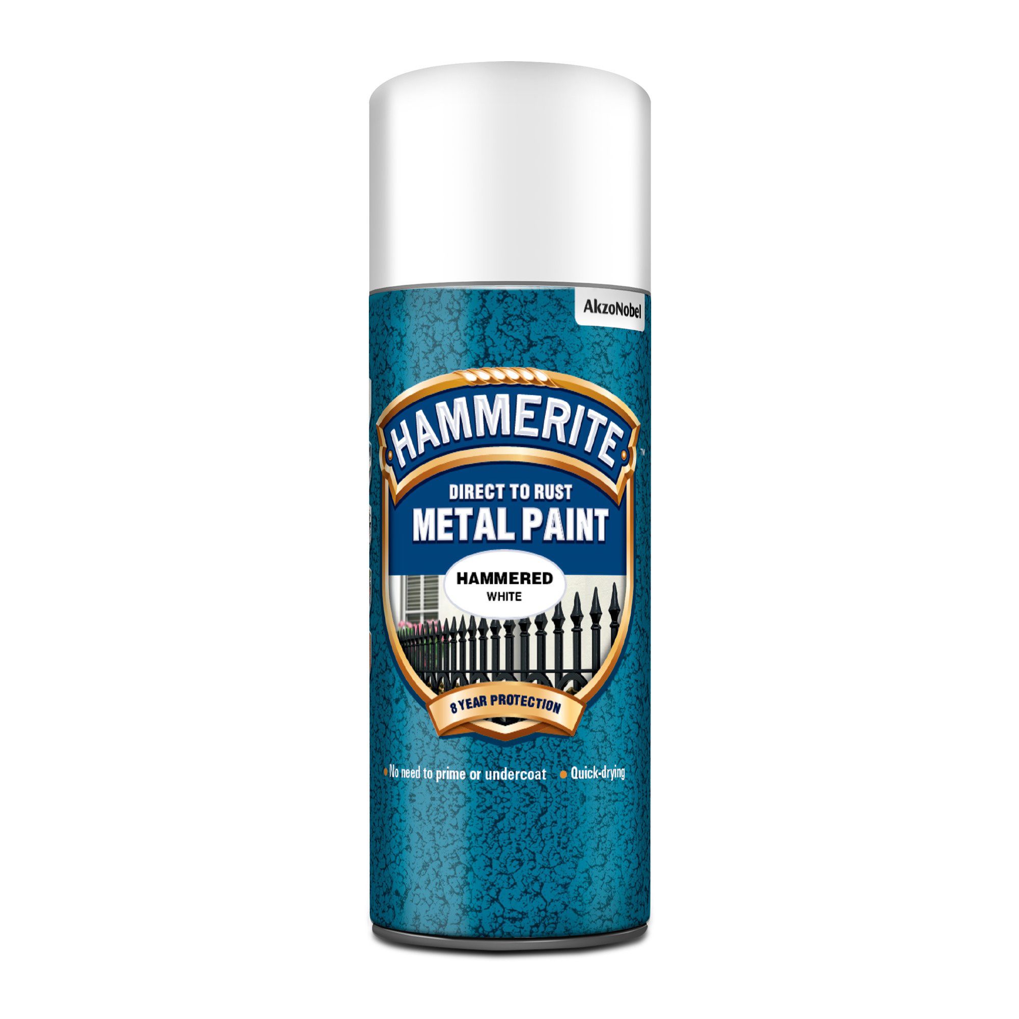 Hammerite White Hammered effect Protector Spray paint, 400ml