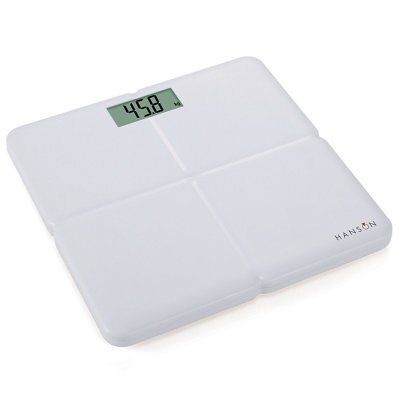 Hanson White Slim Electronic Bathroom scales | DIY at B&Q